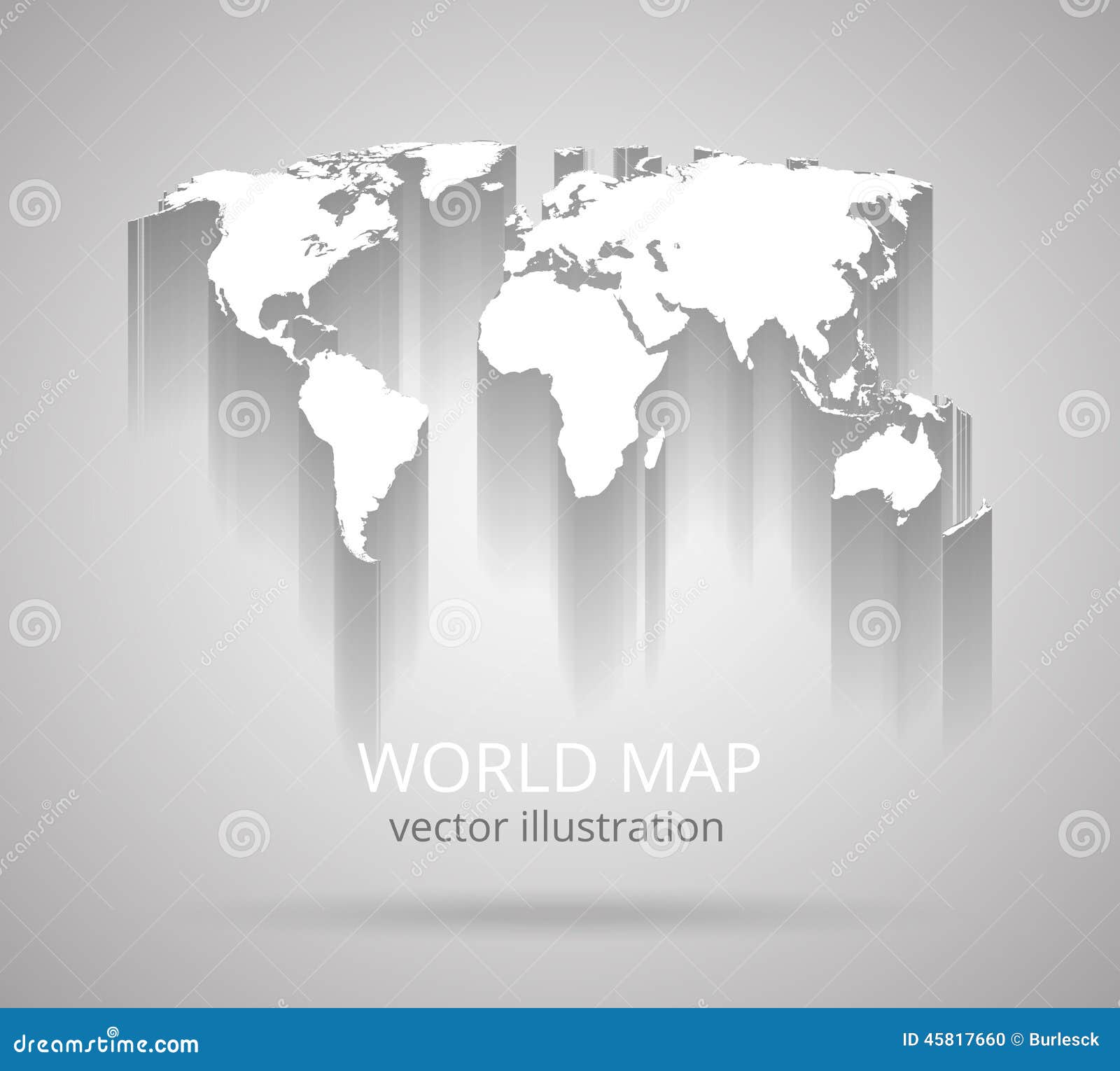 World map with shadow stock vector. Illustration of continent - 45817660