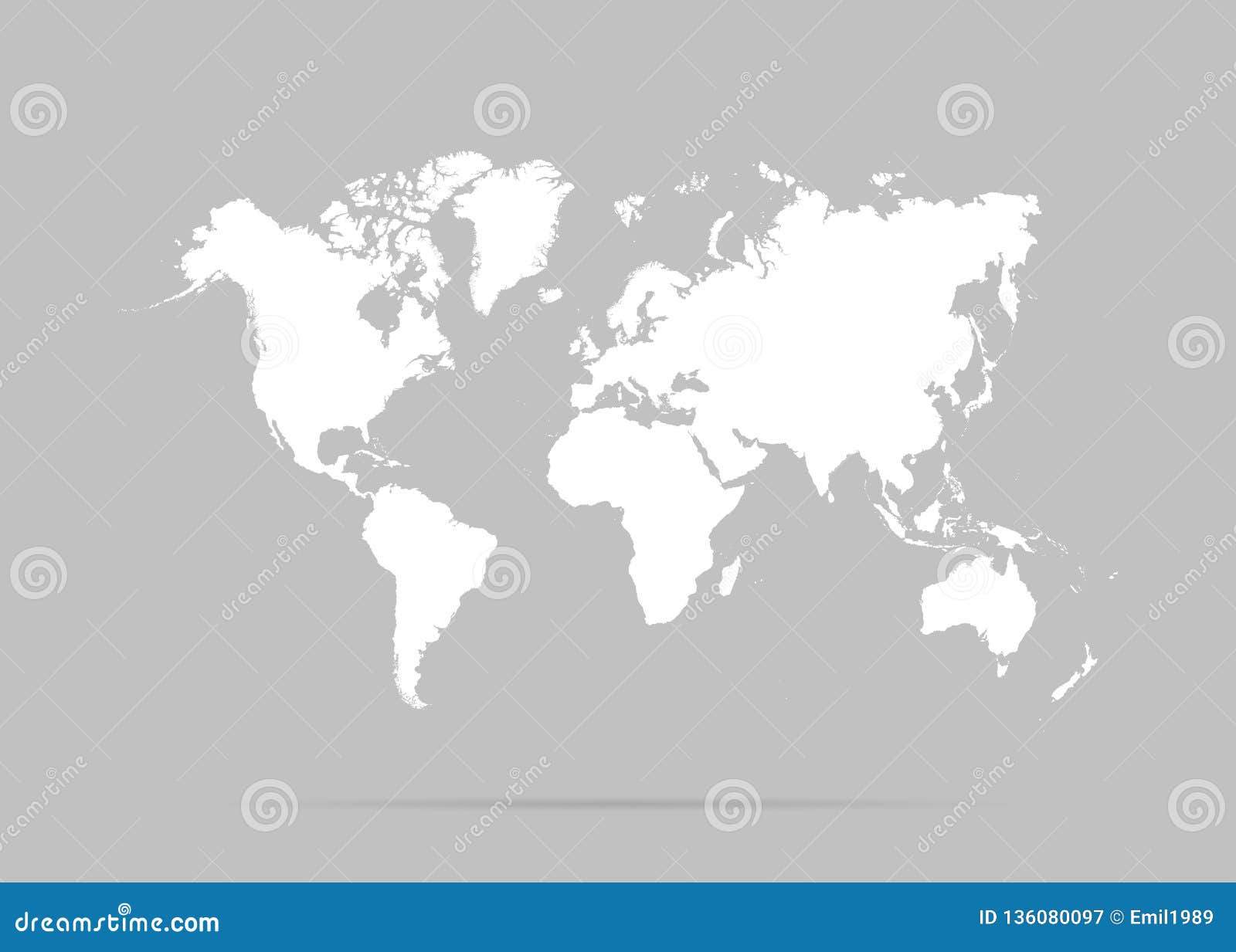 World map with shadow stock illustration. Illustration of elements ...