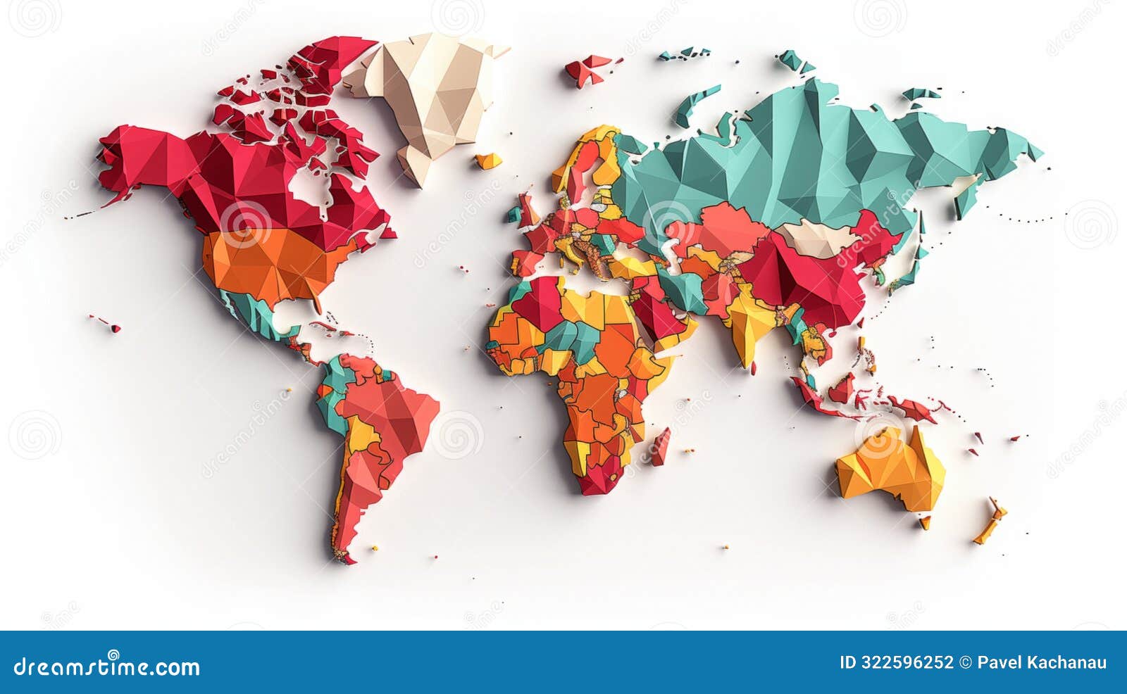 World Map Showing Participating Countries in Different Colors Stock ...