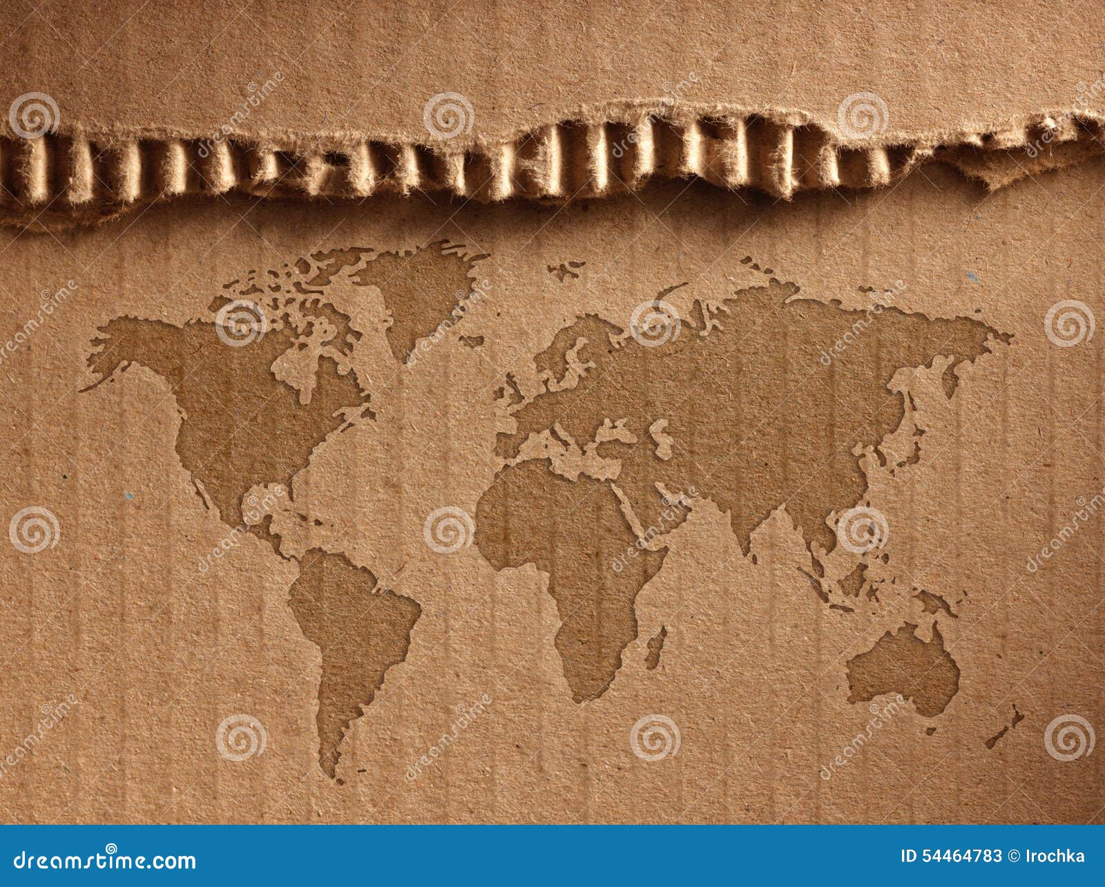 World Map Shows The Corrugated Cardboard Royalty-Free Stock Photography ...