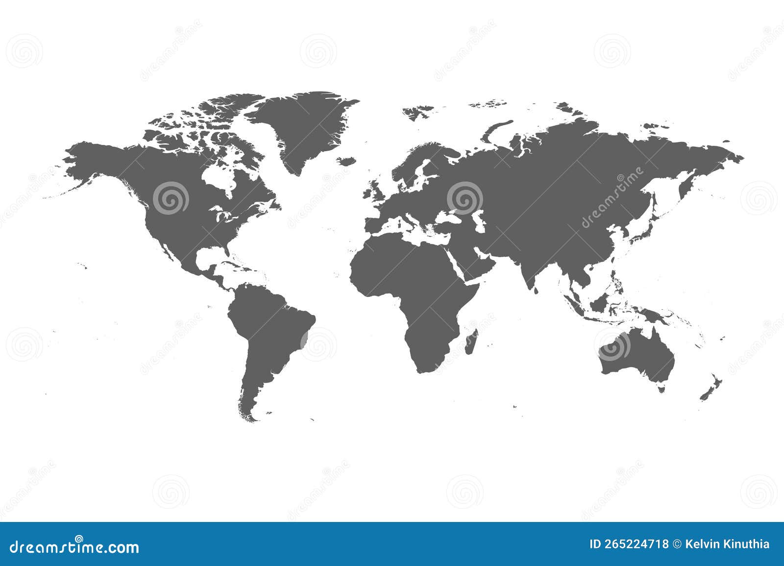 World Map Silhouette stock vector. Illustration of planet - 265224718