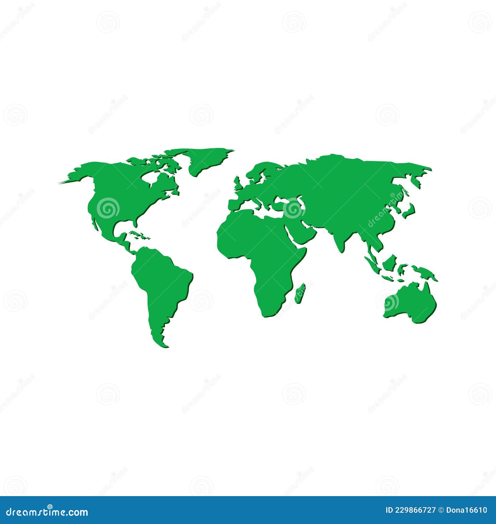 World map stock vector. Illustration of cartography - 229866727