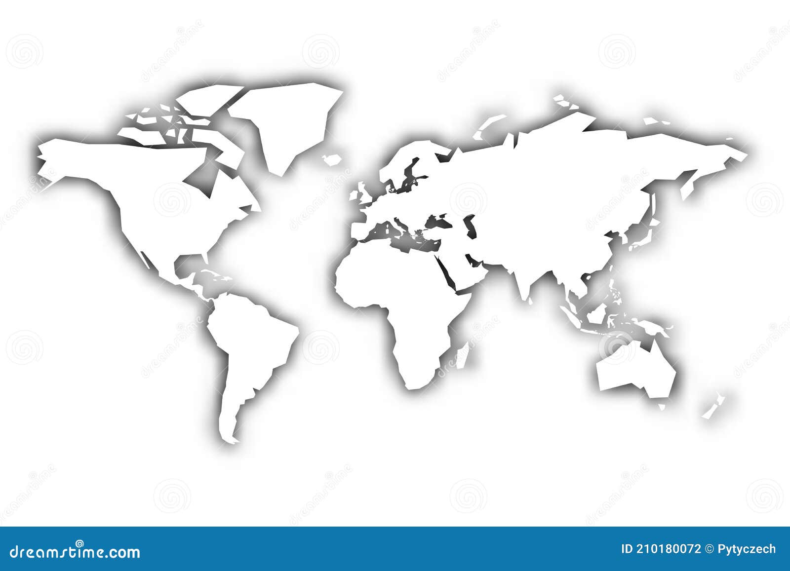 World map silhouette stock vector. Illustration of global - 210180072