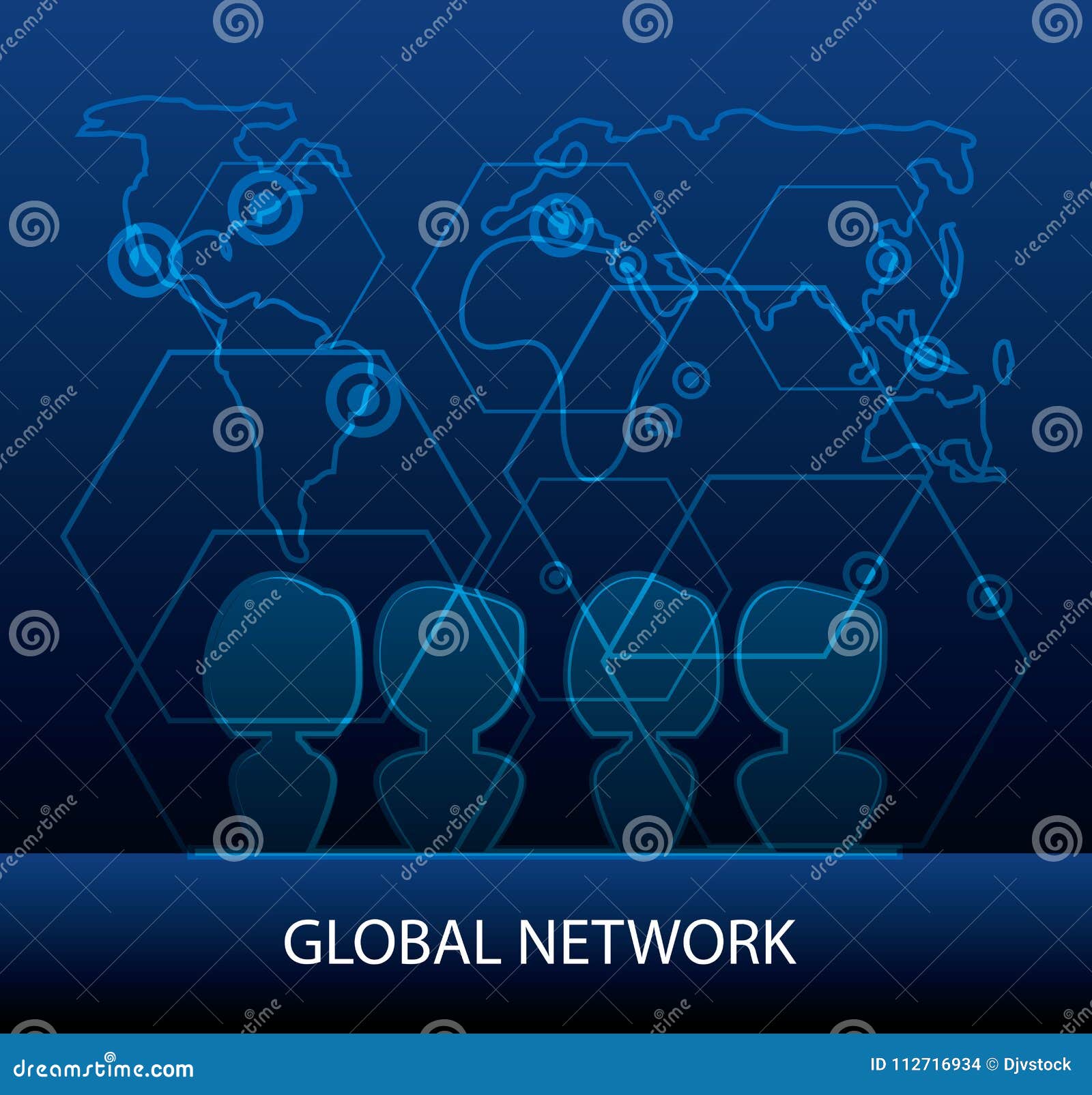 Global Network Design Concept Stock Vector - Illustration of global ...