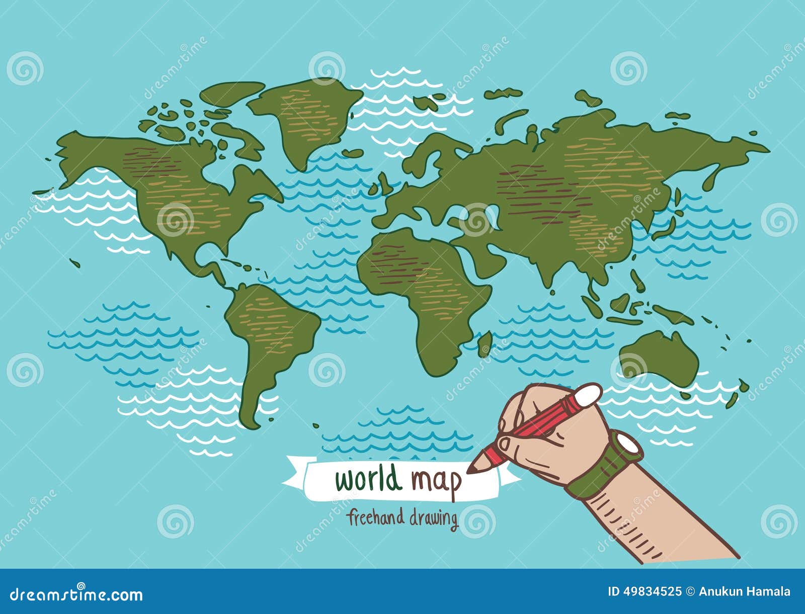 World map sketch vector stock vector. Illustration of outline - 49834525