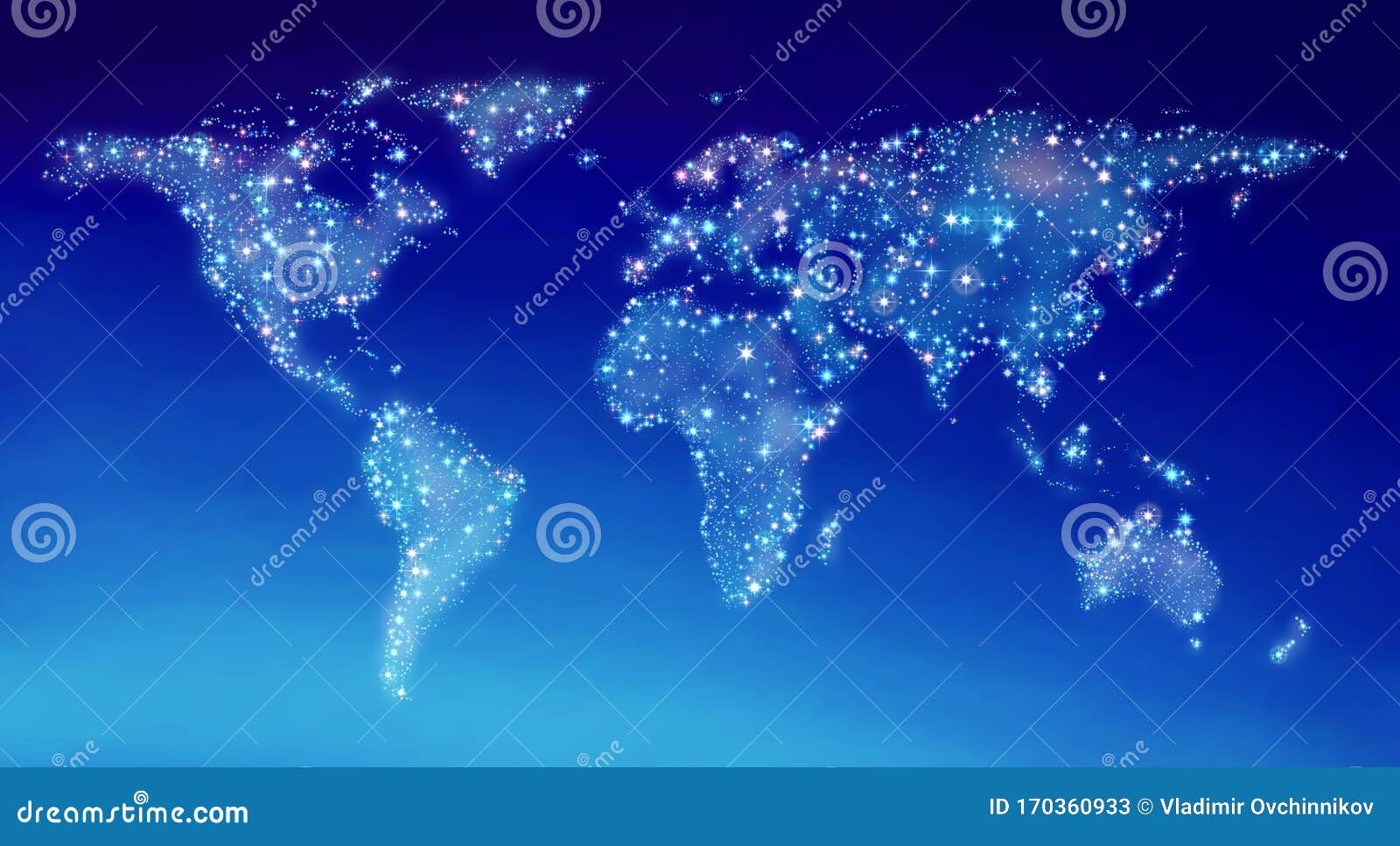 World Map in Sky stock vector. Illustration of abstract - 170360933