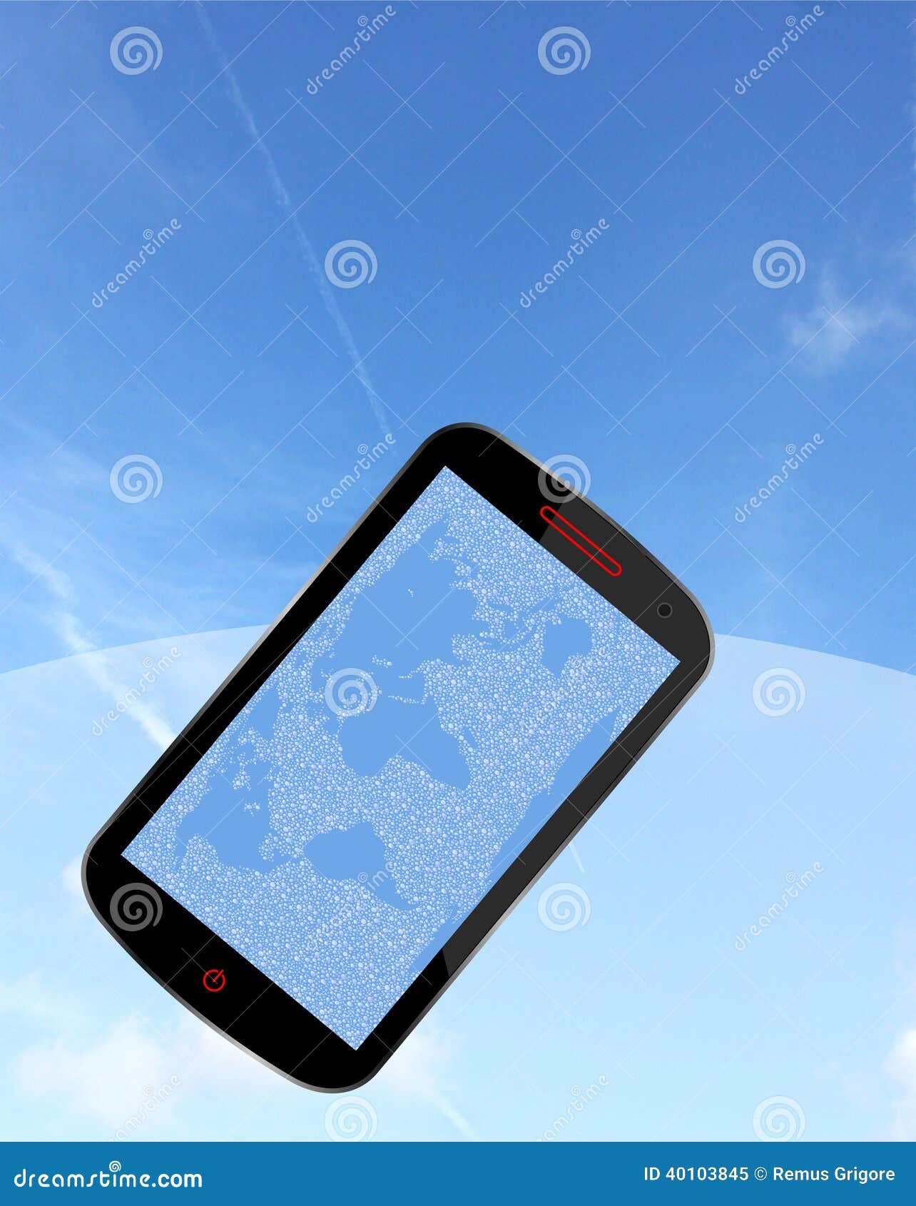 World Map on Smartphone - Cdr Format Stock Vector - Illustration of ...