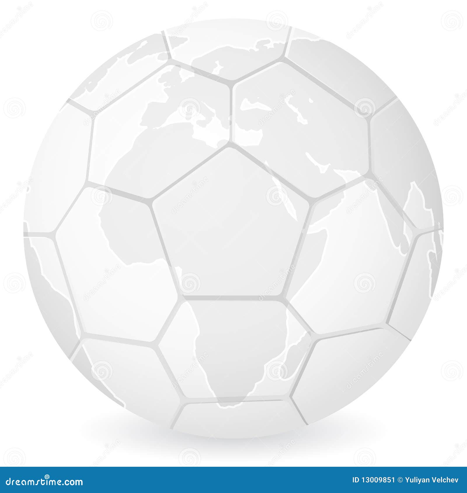 World Map Soccer Ball Cartoon Vector | CartoonDealer.com #13009851