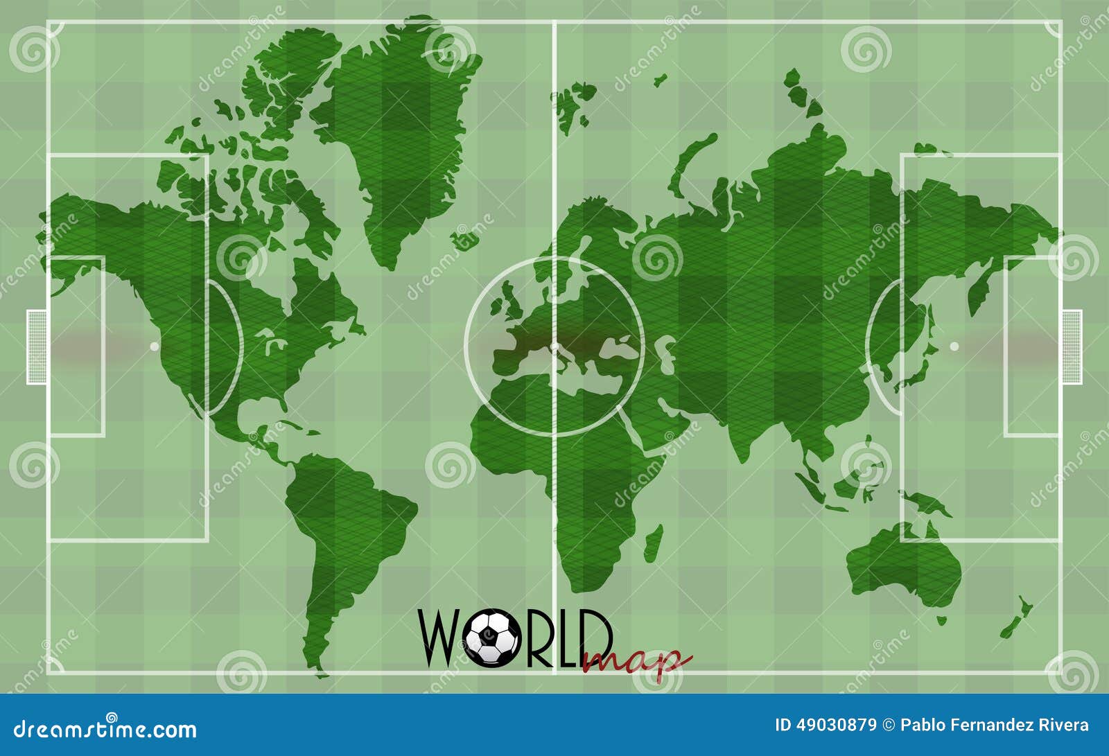 World Map Soccer stock illustration. Illustration of soccer - 49030879