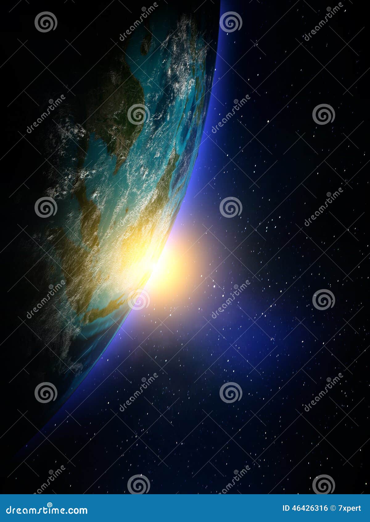 World Map From Space Stock Photography | CartoonDealer.com #46426316
