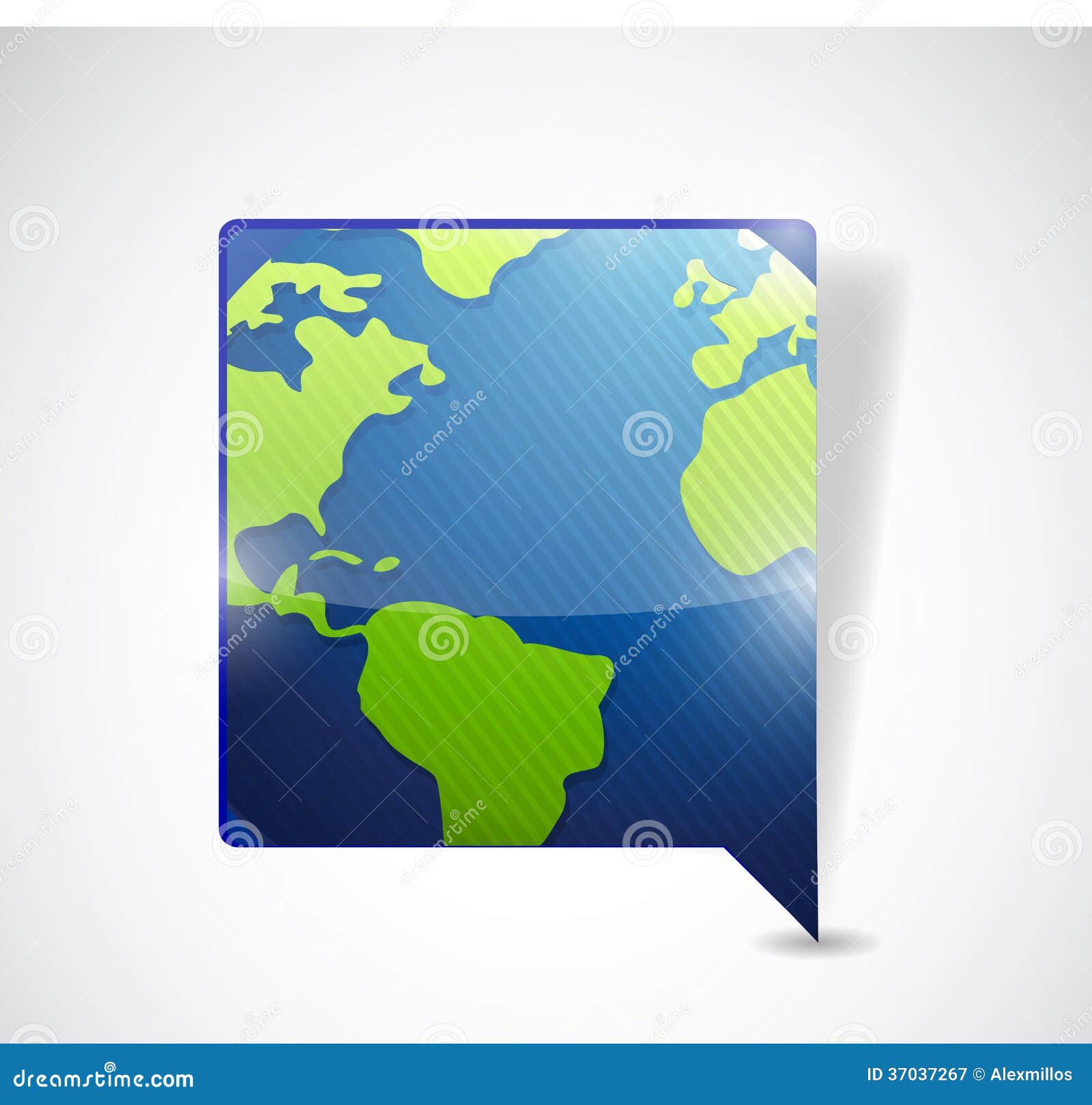 World Map Speech Bubble. Illustration Design Stock Illustration ...