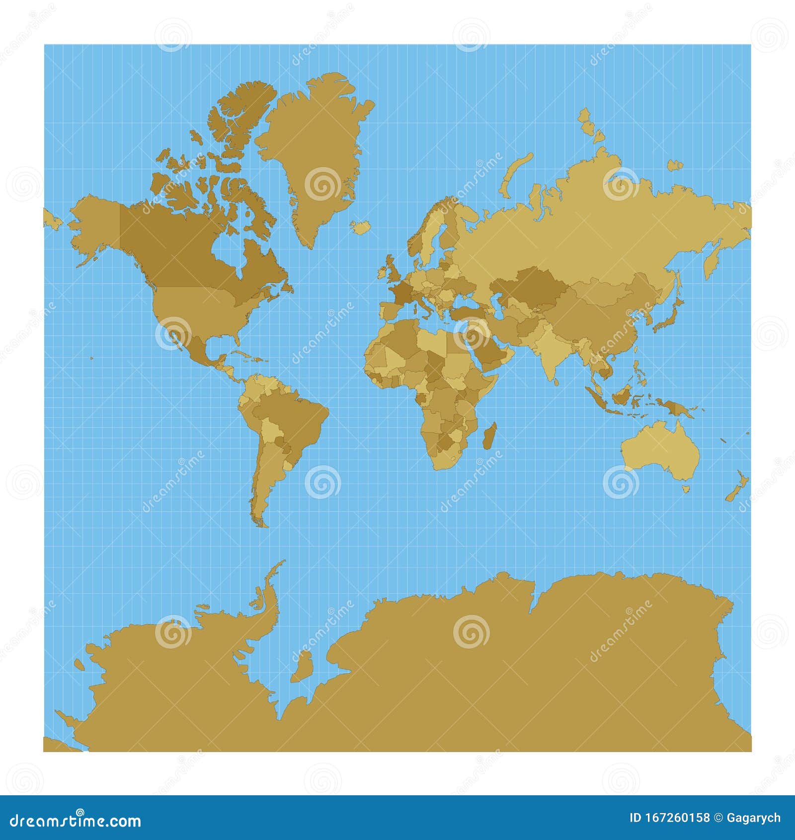 World Map. Spherical Mercator Projection Stock Vector - Illustration of ... World Map. Spherical Mercator Projection Stock Vector - Illustration of ...