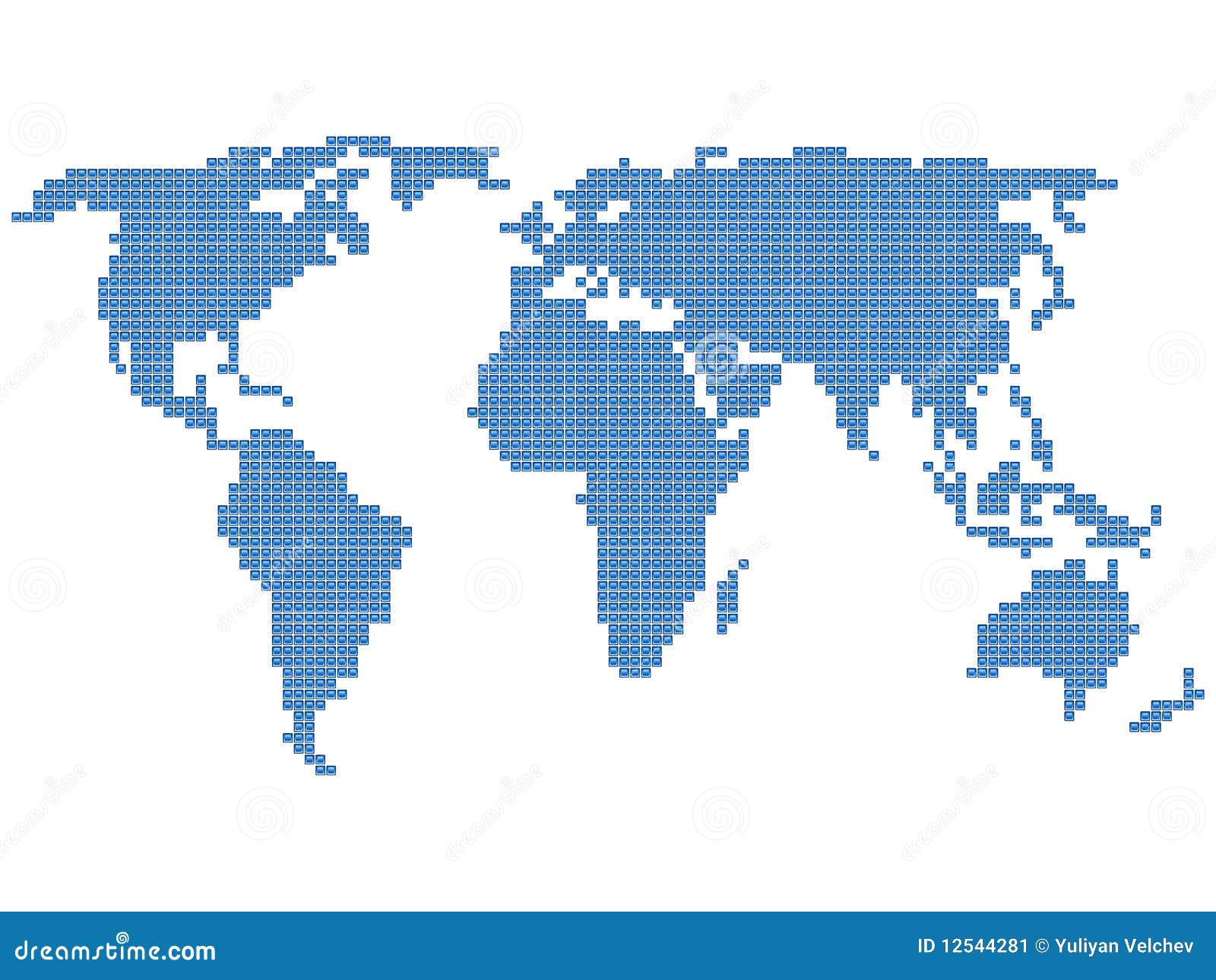 World map square stock vector. Illustration of white - 12544281