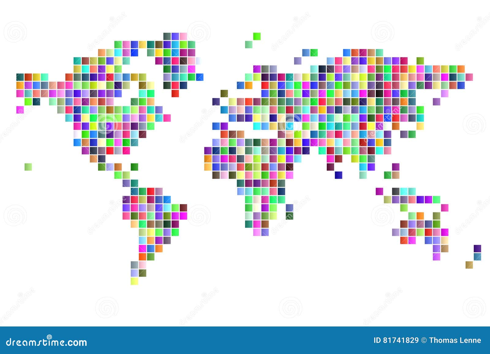 World Map With Pixels, Continents Of The Planet - Vector ...
