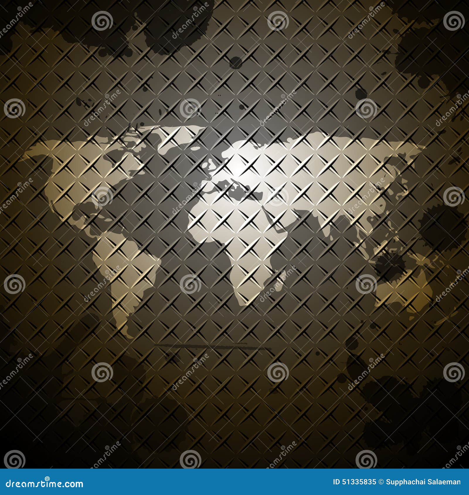 Steel World Map. Stock Photography | CartoonDealer.com #41394476