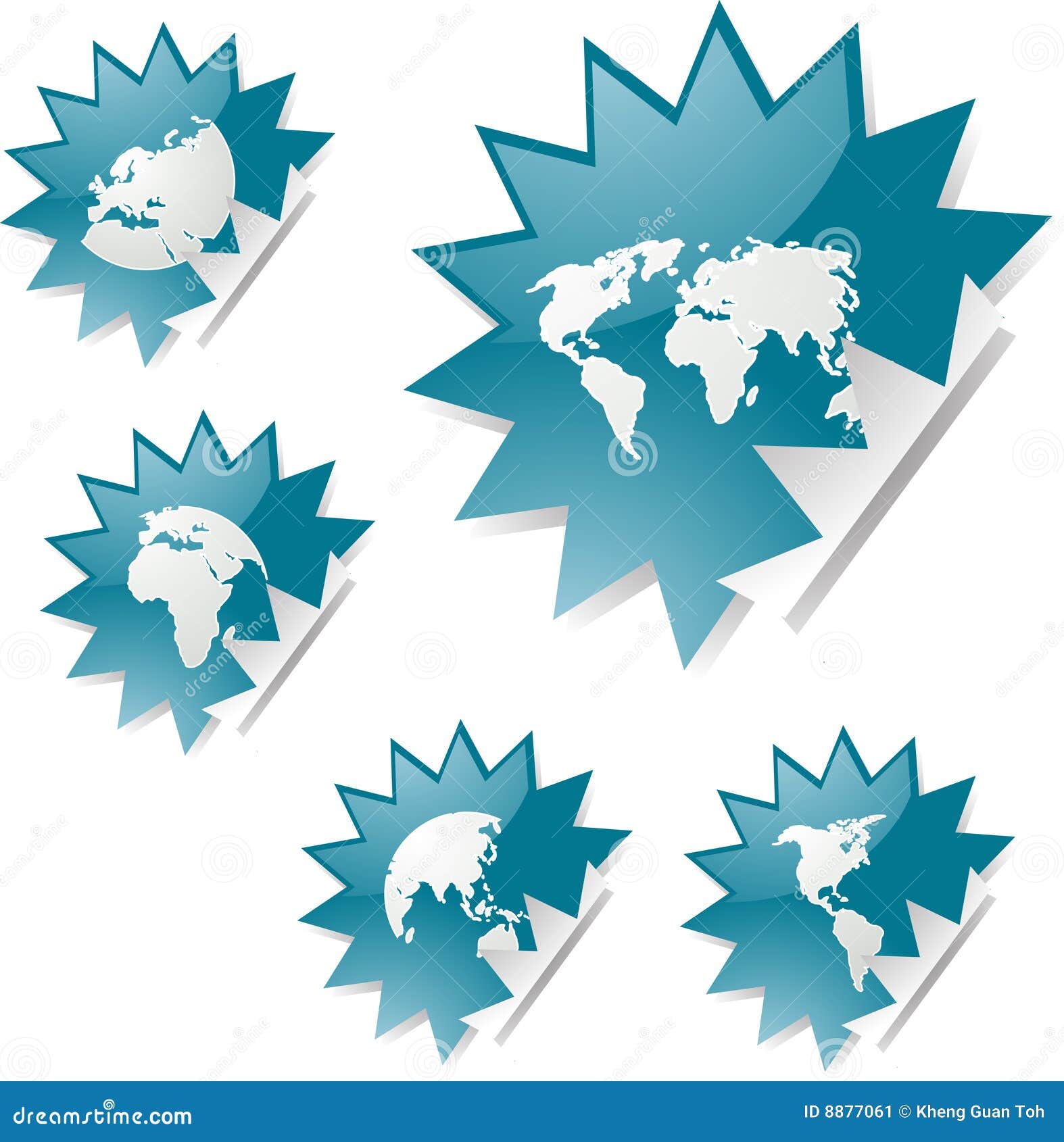 World Map Stickers Stock Image | CartoonDealer.com #8877061