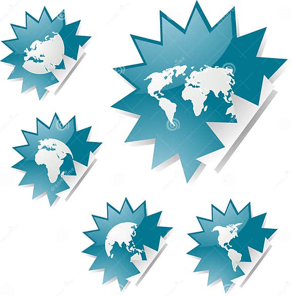 World map stickers stock illustration. Illustration of colored - 8877061