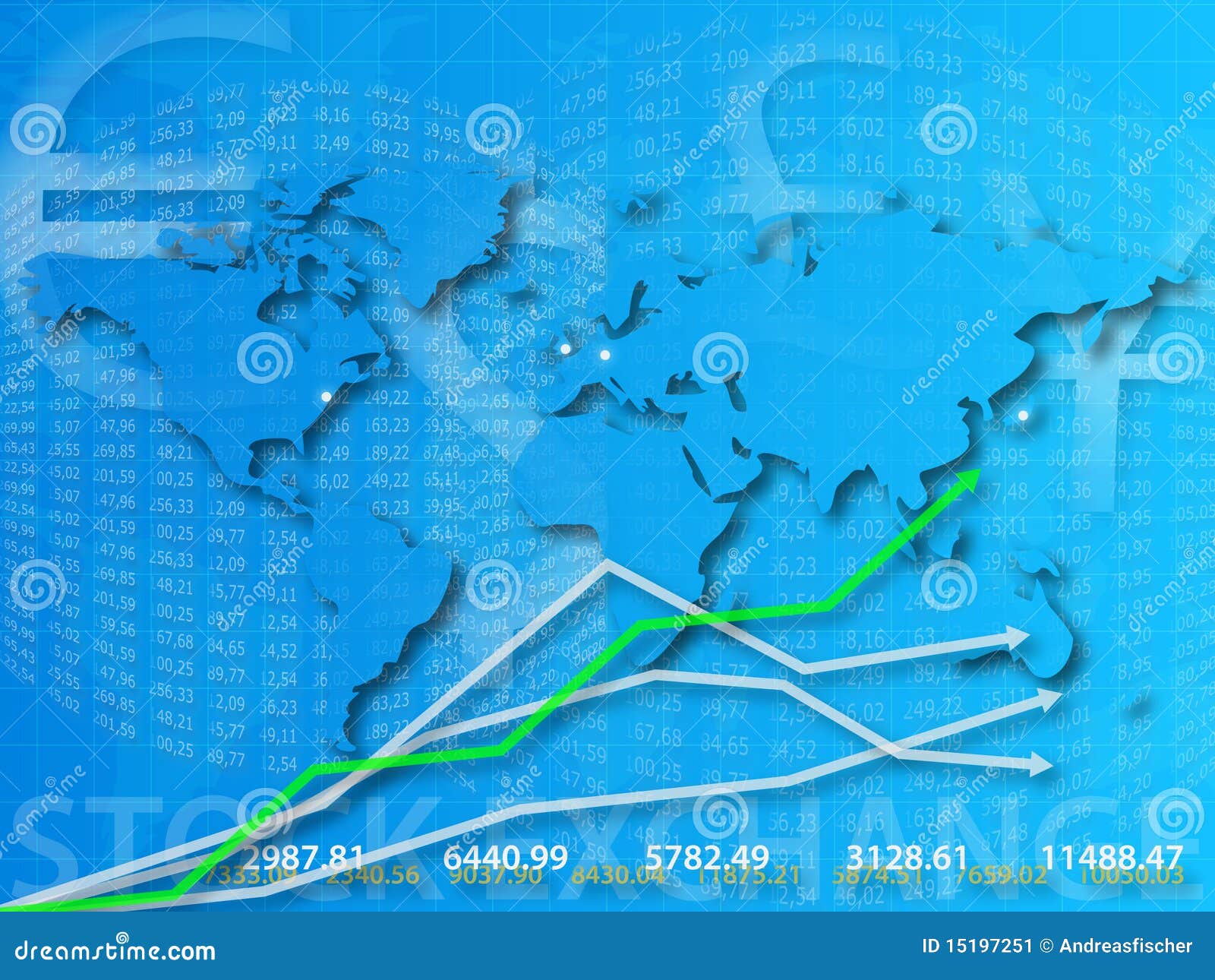 World Map On Stock Listing