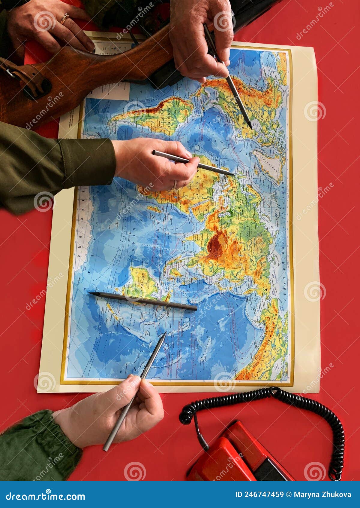 World Map, Strategy of War and Military Operations.Confrontation and ...