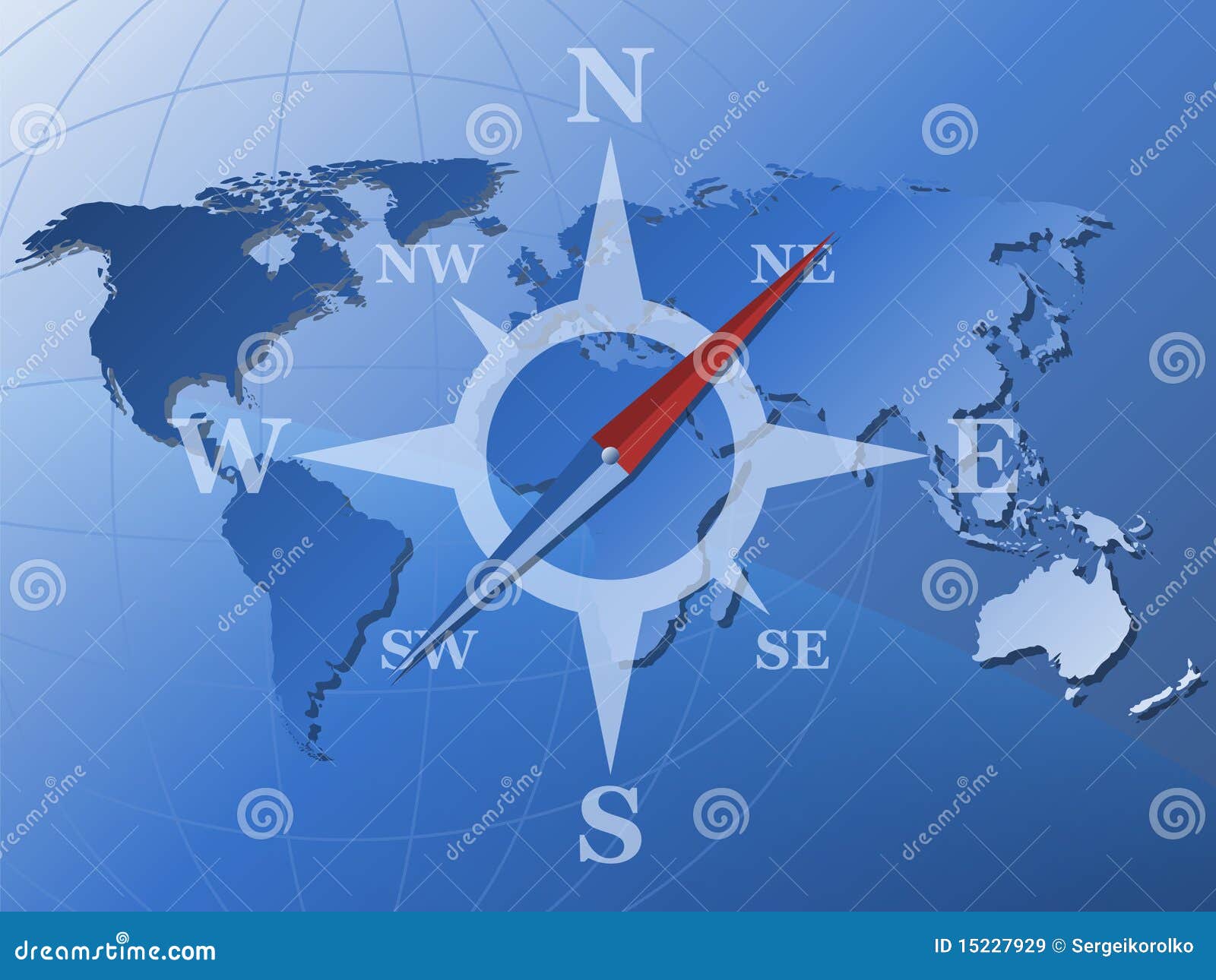 Stylized Compass Rose Isolated In Black Vector Illustration ...