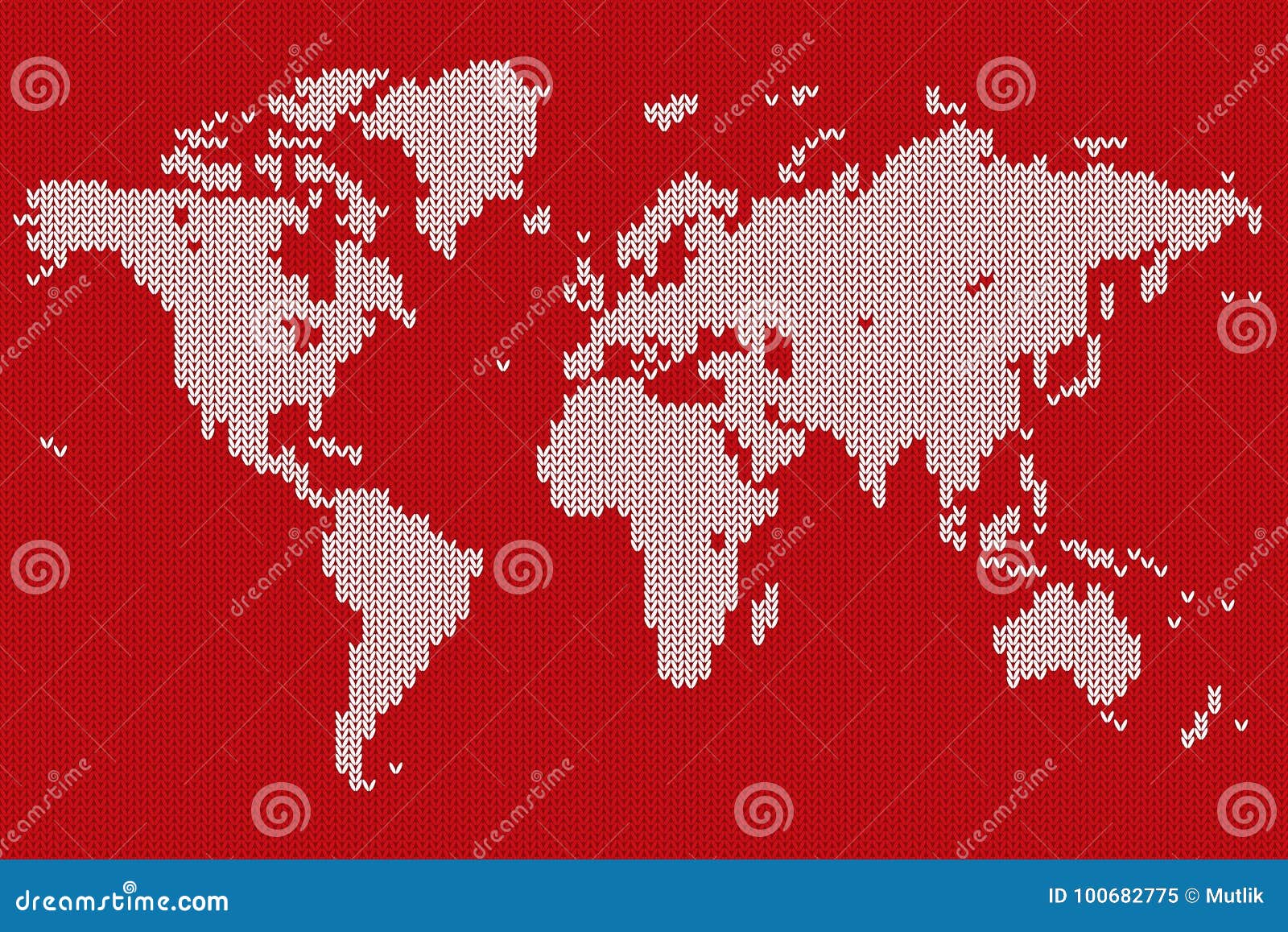 World Map Stylized Knitted Texture Stock Vector - Illustration of ...