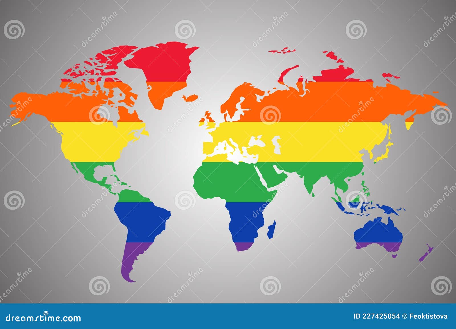 World Map Supporting Lgbt Community Vector Illustration. Vector Icon ...