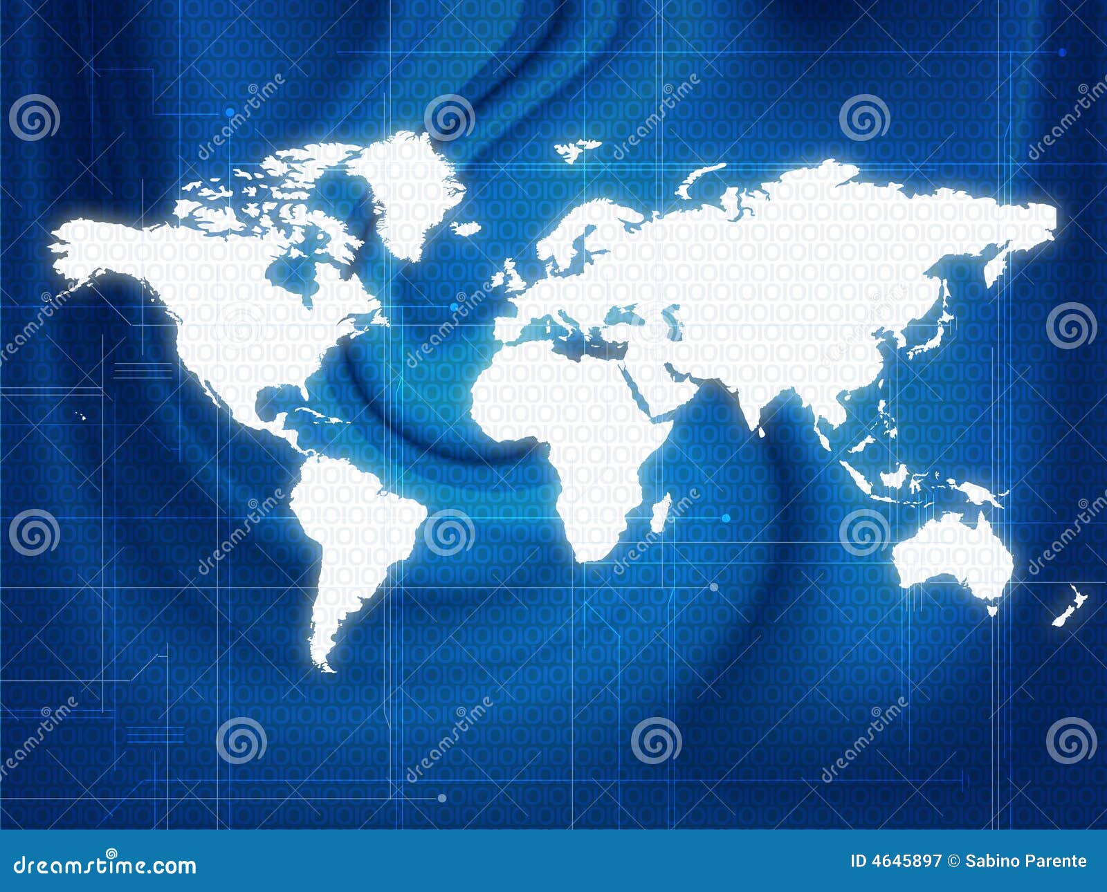 World map techno stock illustration. Illustration of work - 4645897