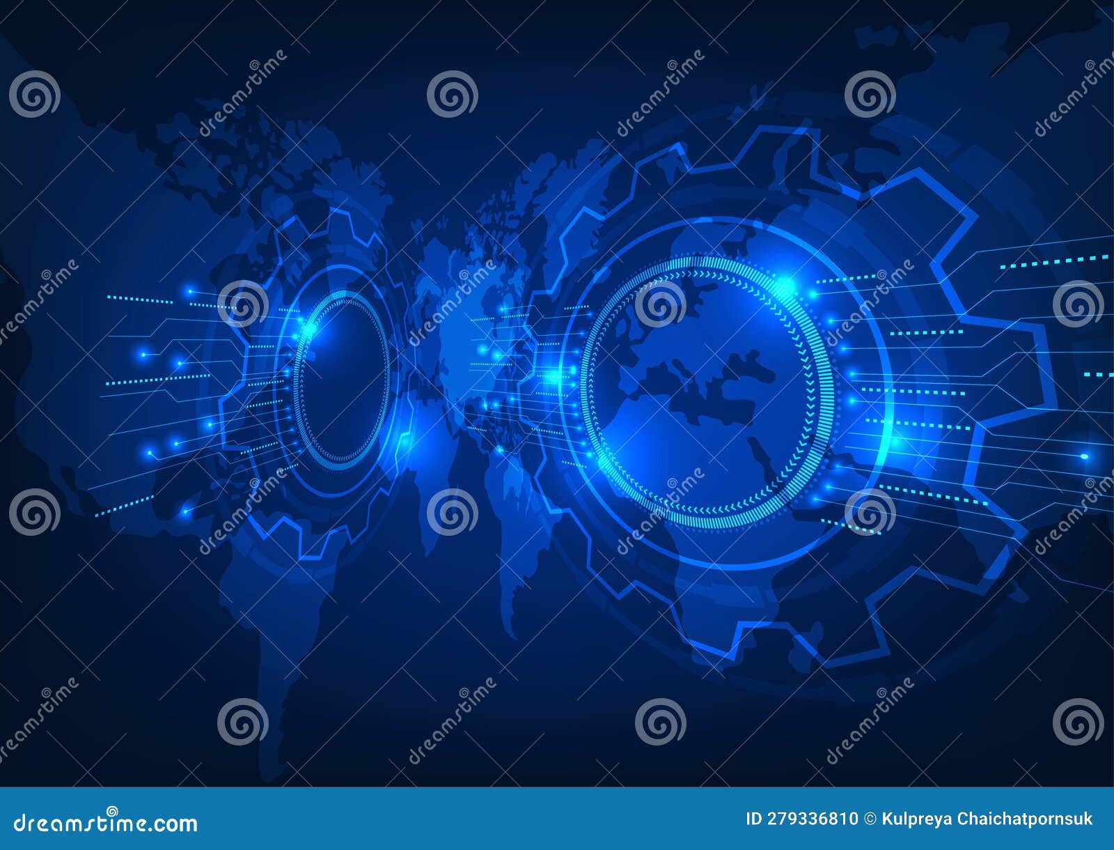 World Map Technology Background it Conveys Information through the ...
