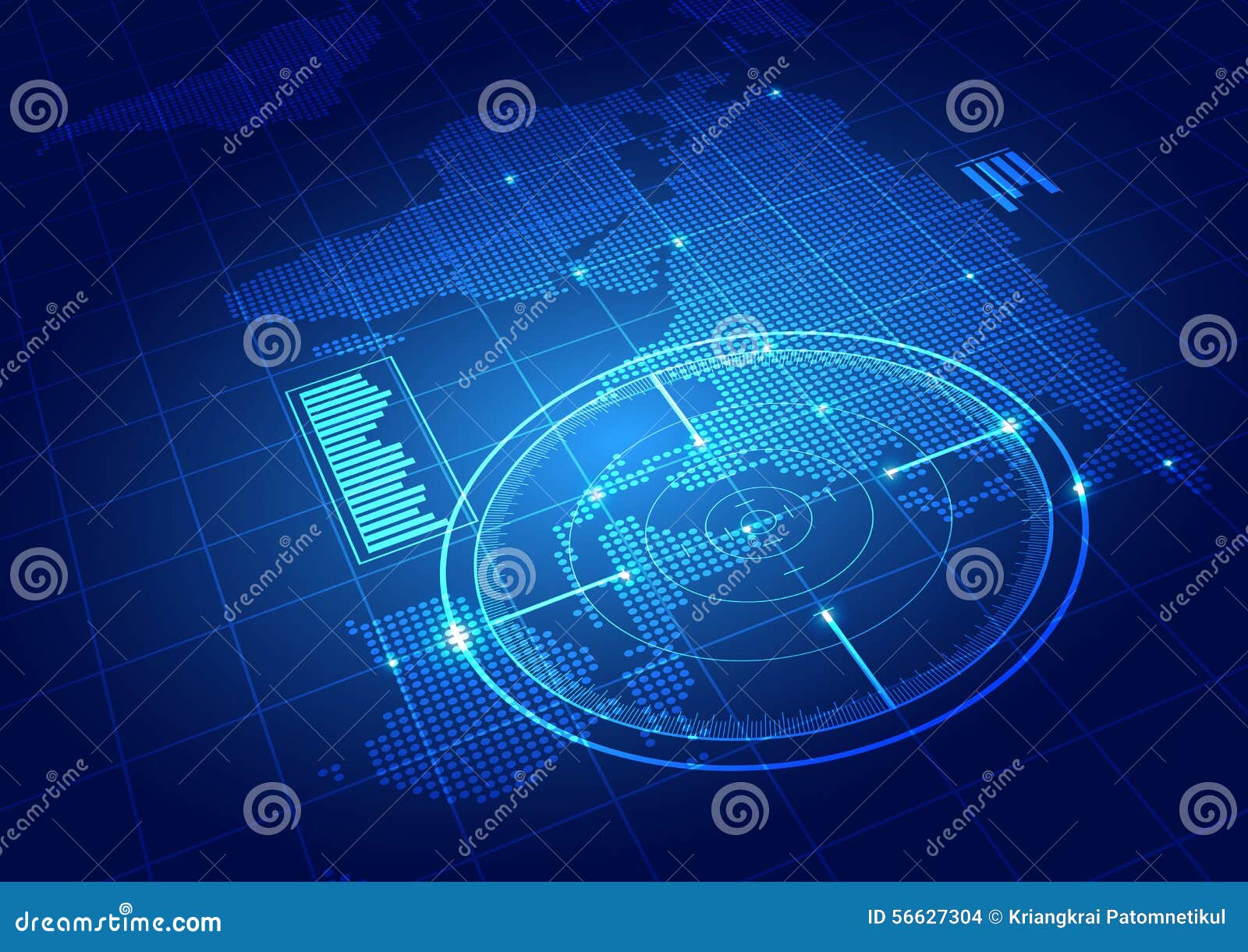 World Map with Technology Background Stock Vector - Illustration of ...