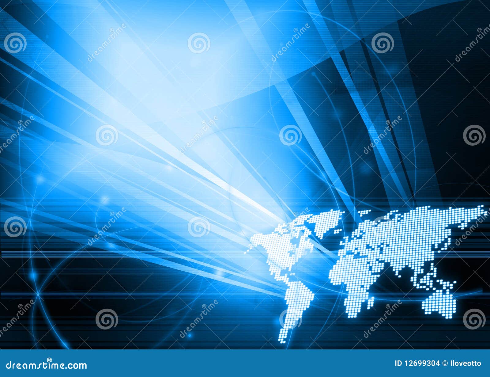 World map technology style stock illustration. Illustration of ...