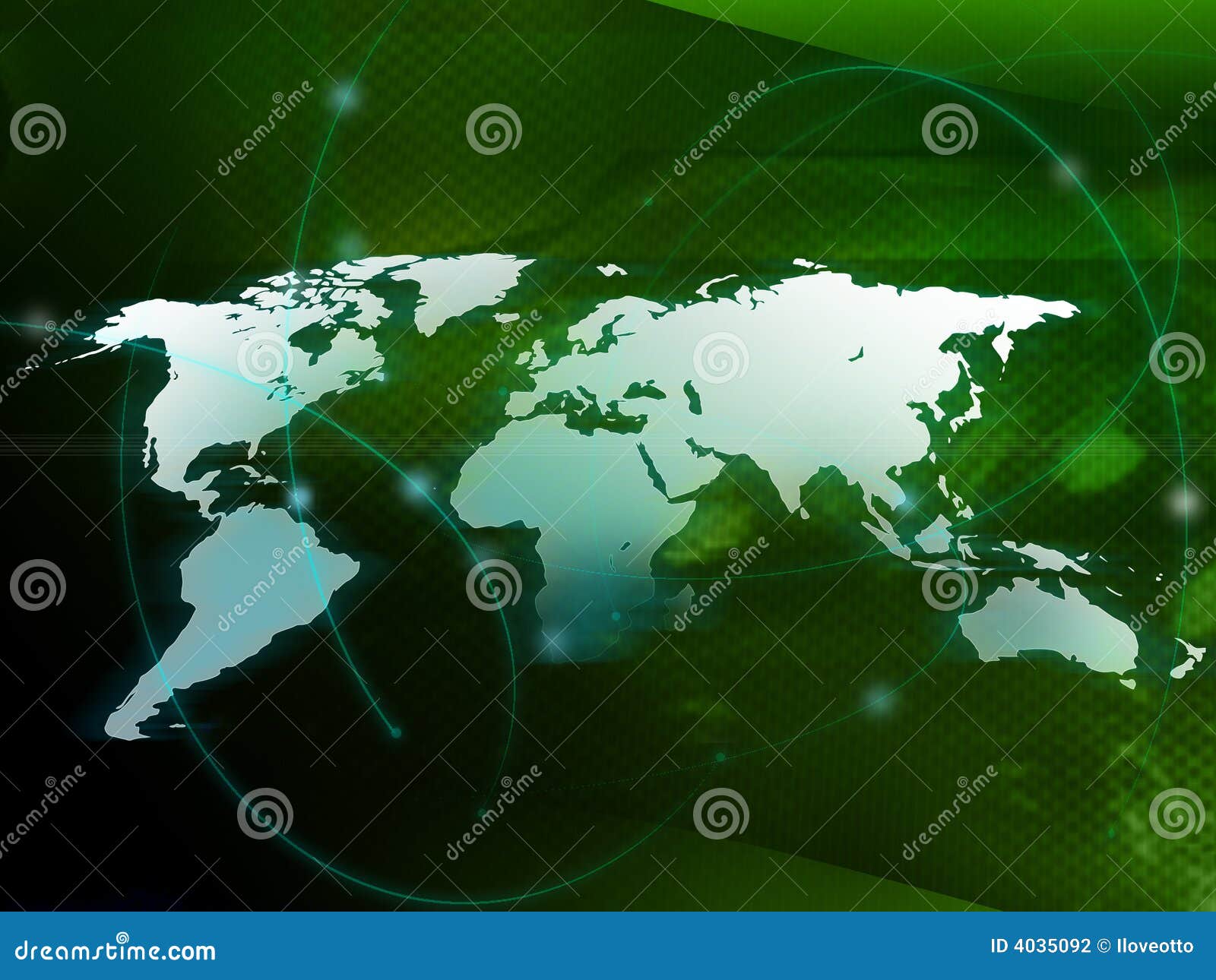 World map technology-style stock illustration. Illustration of ...