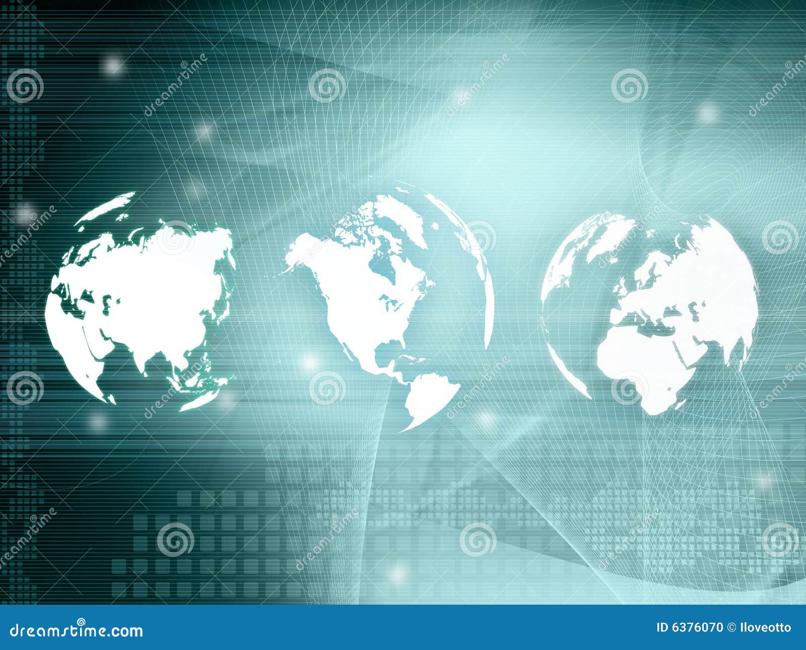 World map technology-style stock illustration. Illustration of ...