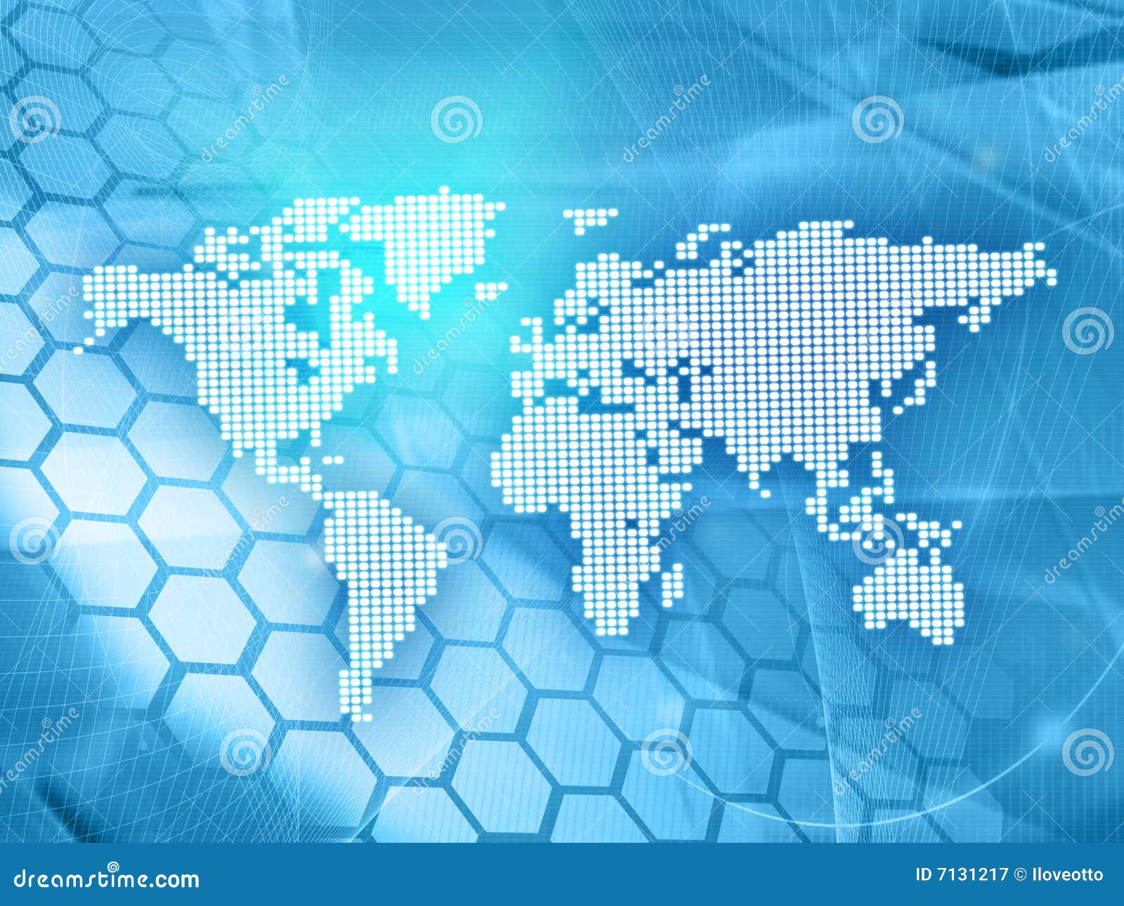 World map technology-style stock illustration. Illustration of ...