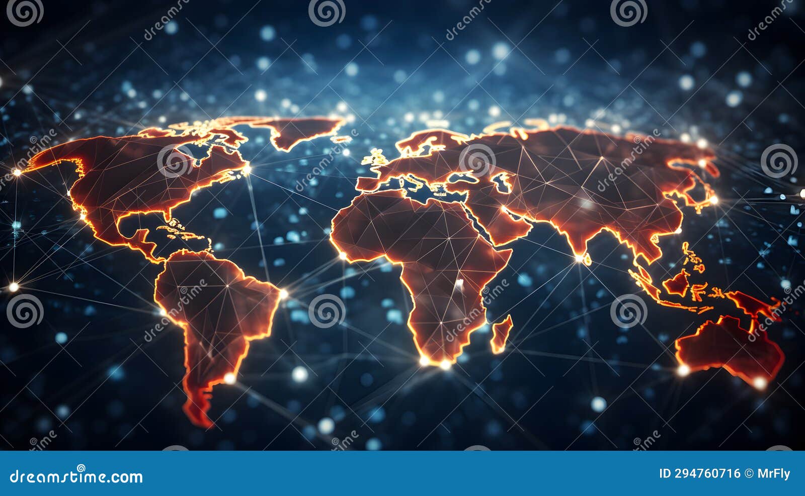 World Map Technology Style, Data Centers and Worldwide Network Stock ...