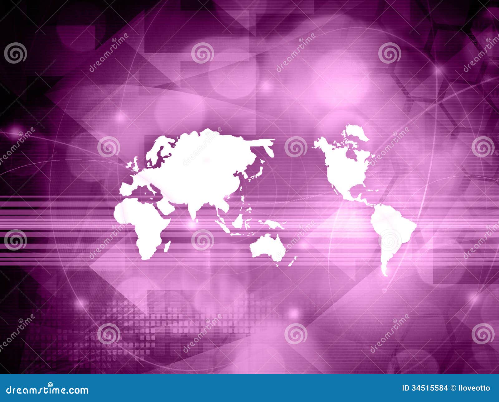 World map technology style stock illustration. Illustration of global ...