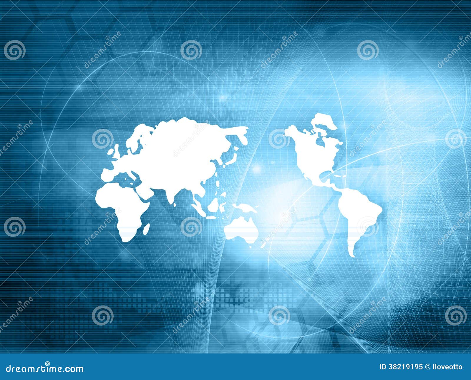 World map technology style stock illustration. Illustration of earth ...