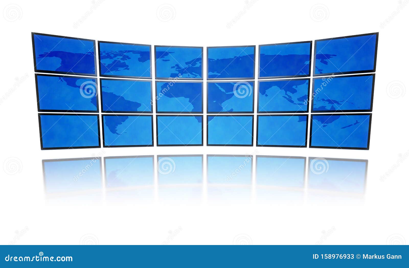 World map television wall stock illustration. Illustration of global ...