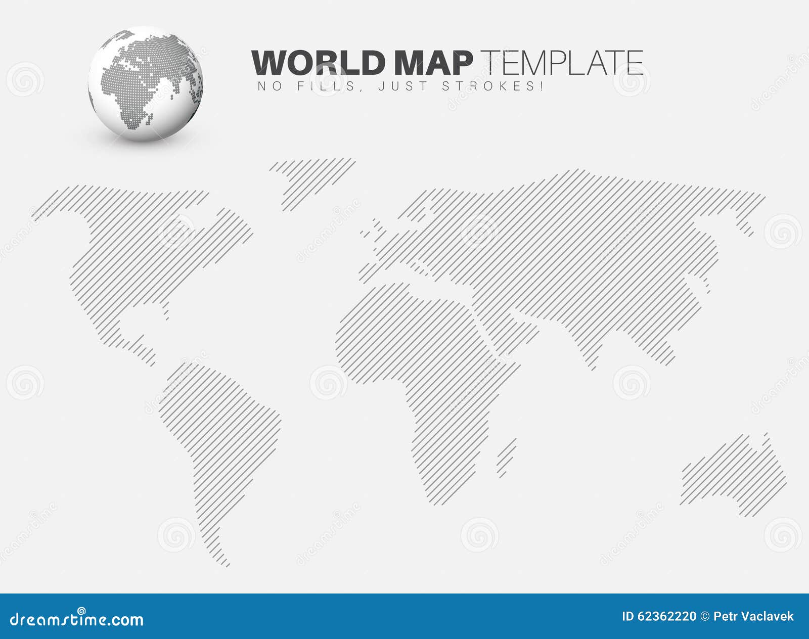 World Map Template for Your Infographics Reports Stock Vector ...