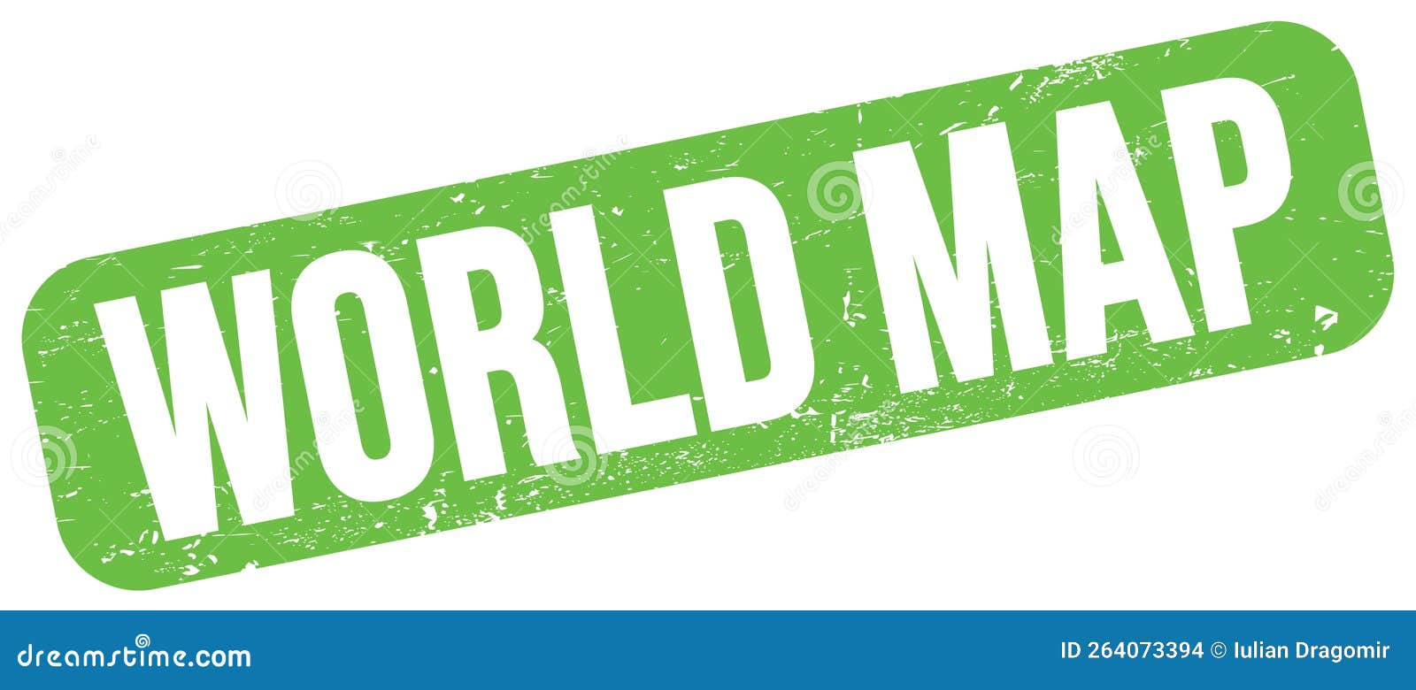WORLD MAP Text on Green Grungy Stamp Sign Stock Illustration ...