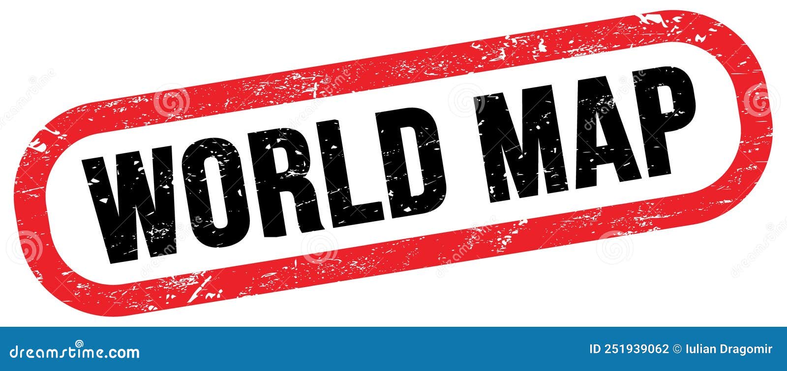 WORLD MAP, Text Written on Red-black Stamp Sign Stock Illustration ...