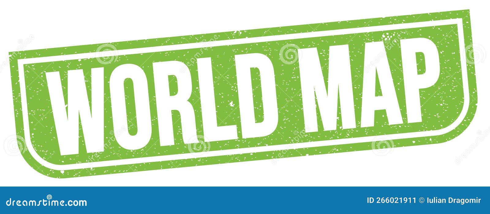 WORLD MAP Text Written on Green Stamp Sign Stock Illustration ...