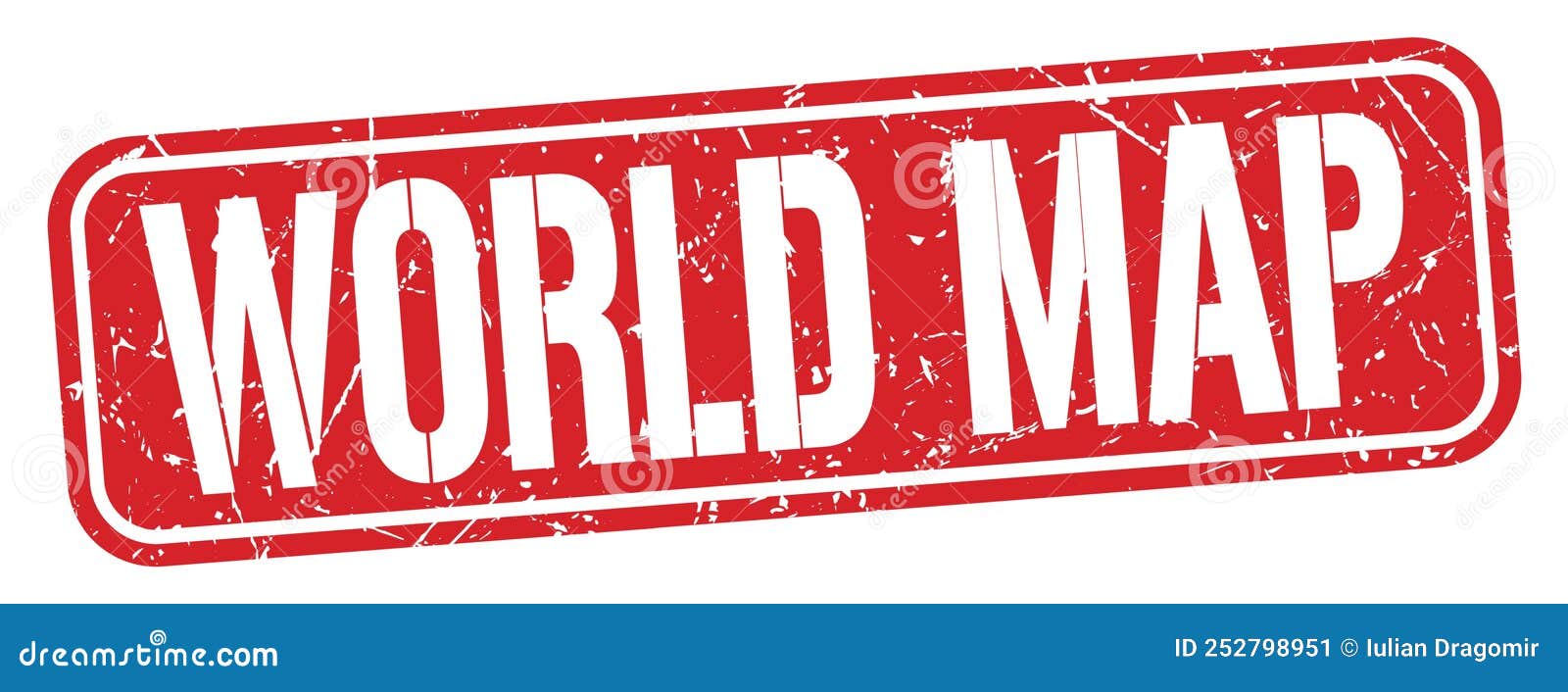 WORLD MAP Text Written on Red Stamp Sign Stock Illustration ...