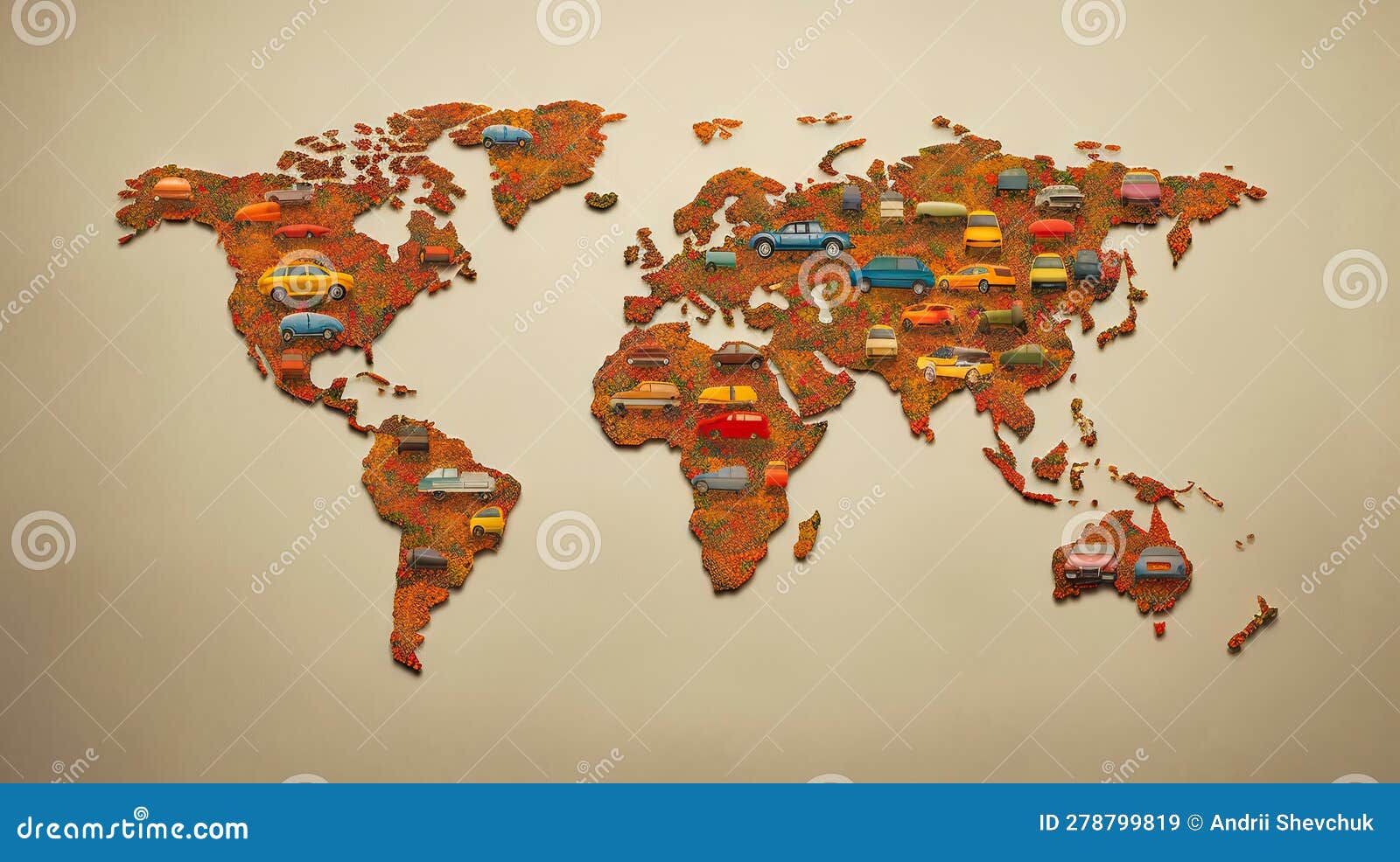 World Map with Transportation Background. Generative AI Stock ...