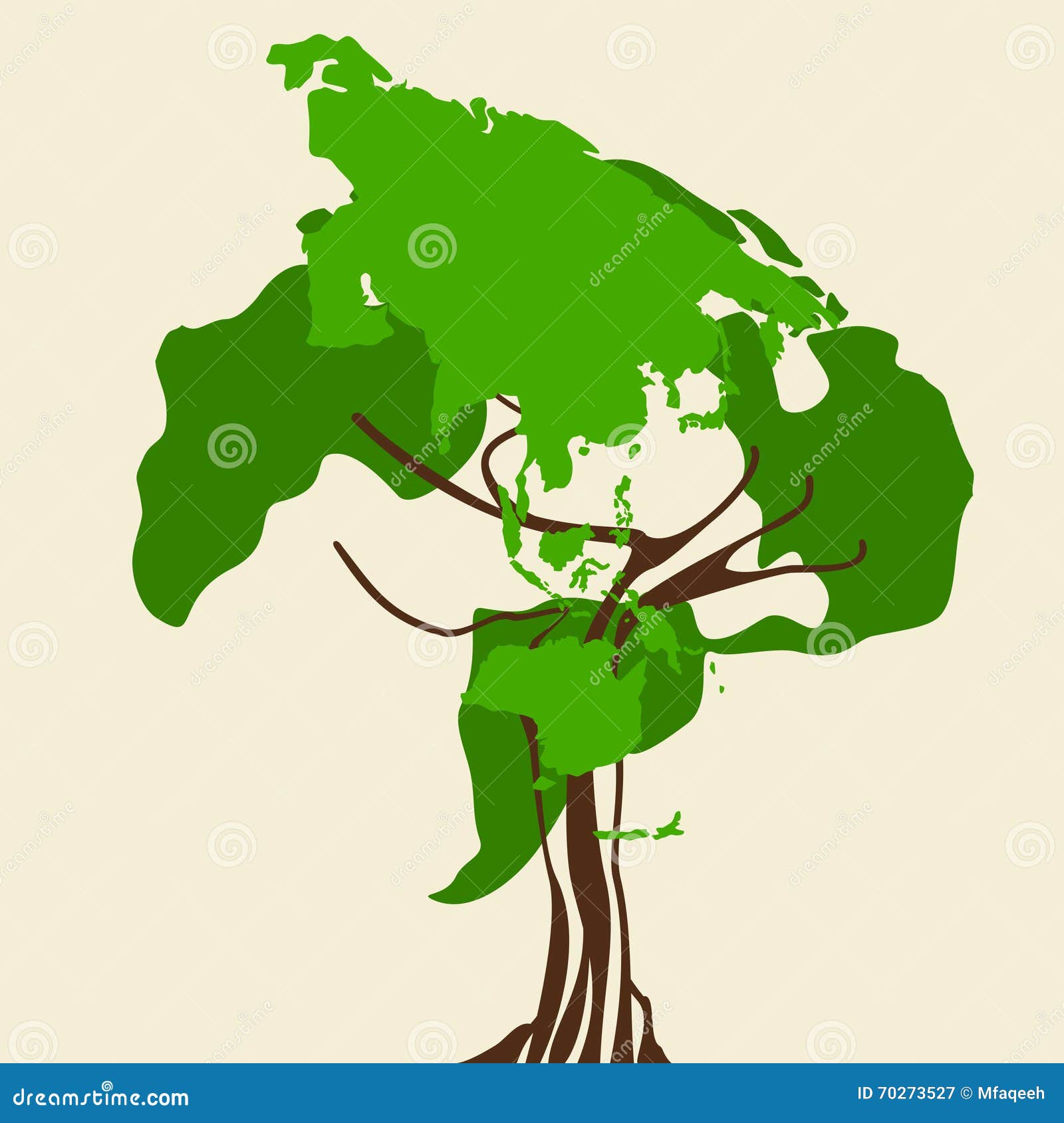 World Map Tree Illustration Art Stock Vector - Illustration of shape ...
