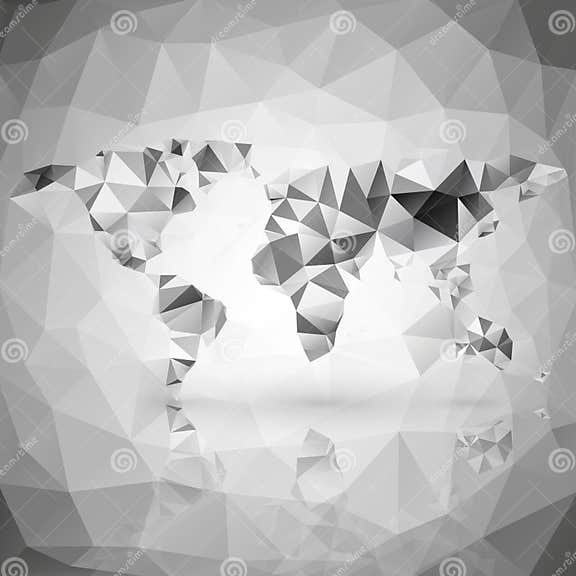 World Map Triangle Design Vector Illustration Stock Vector ...