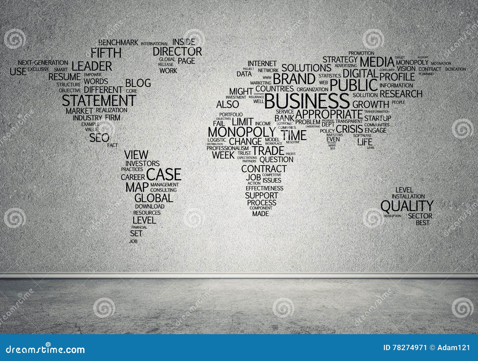 World map in typography stock image. Image of design - 78274971