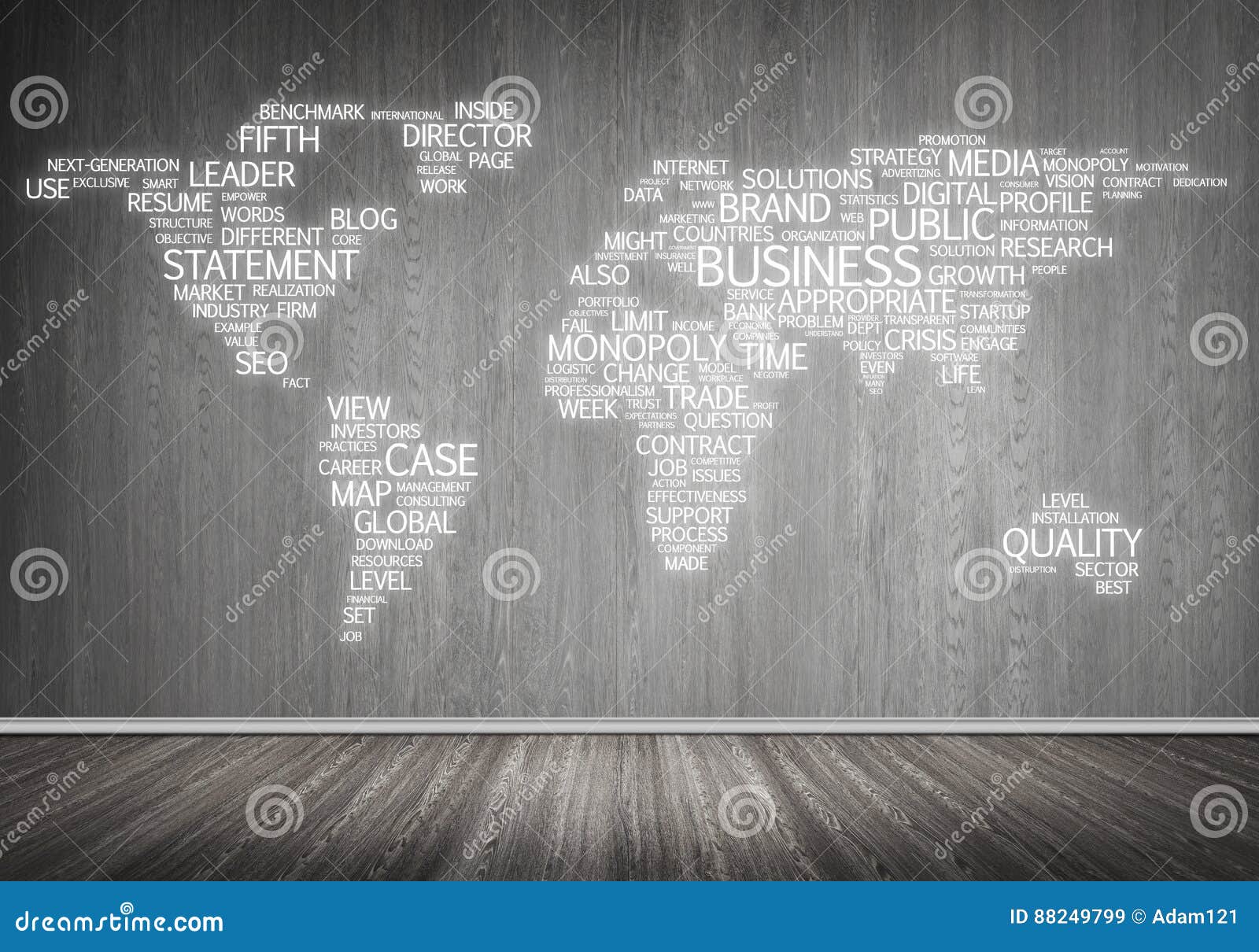 World map in typography stock image. Image of marketing - 88249799