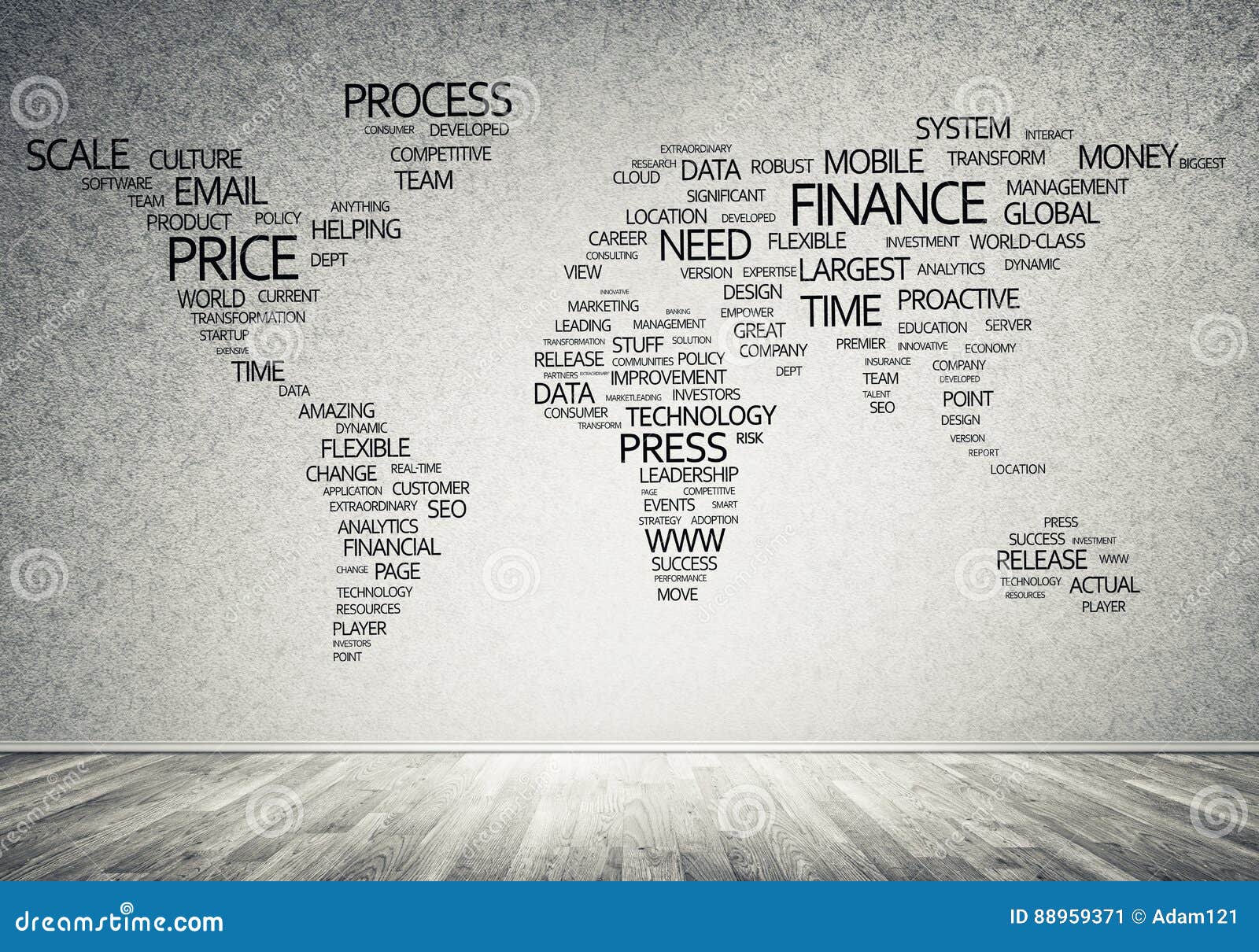 World map in typography stock image. Image of concept - 88959371