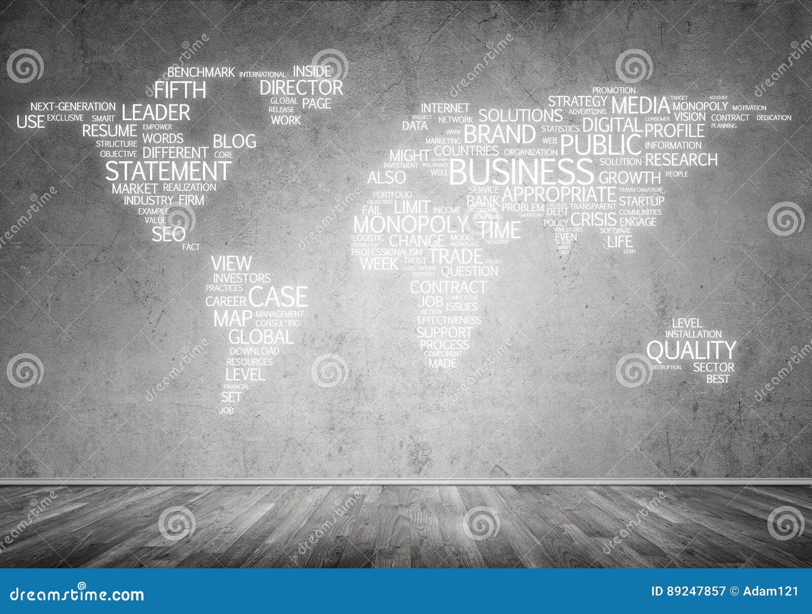 World map in typography stock image. Image of communications - 89247857