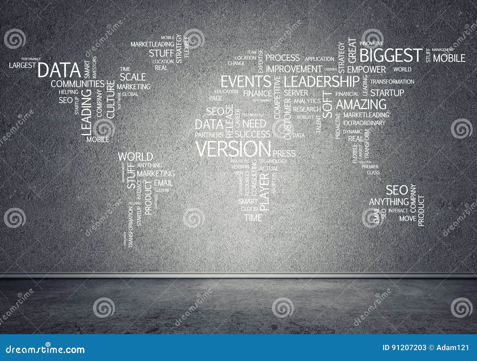 World map in typography stock image. Image of planet - 91207203